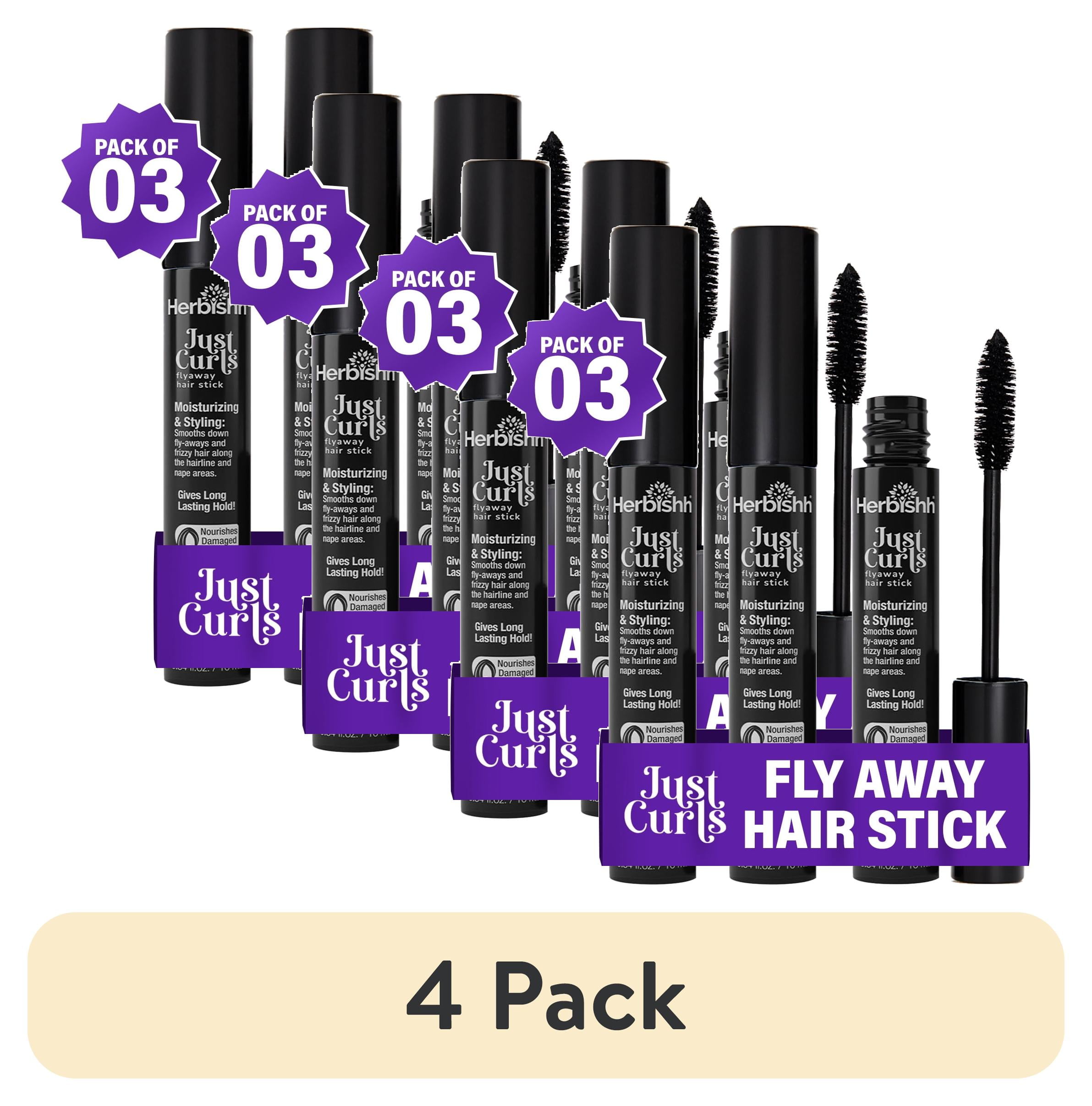 (4 pack) Herbishh Just Curls Flyaway Hair Stick 0.34 fl oz, Pack of 3 ...