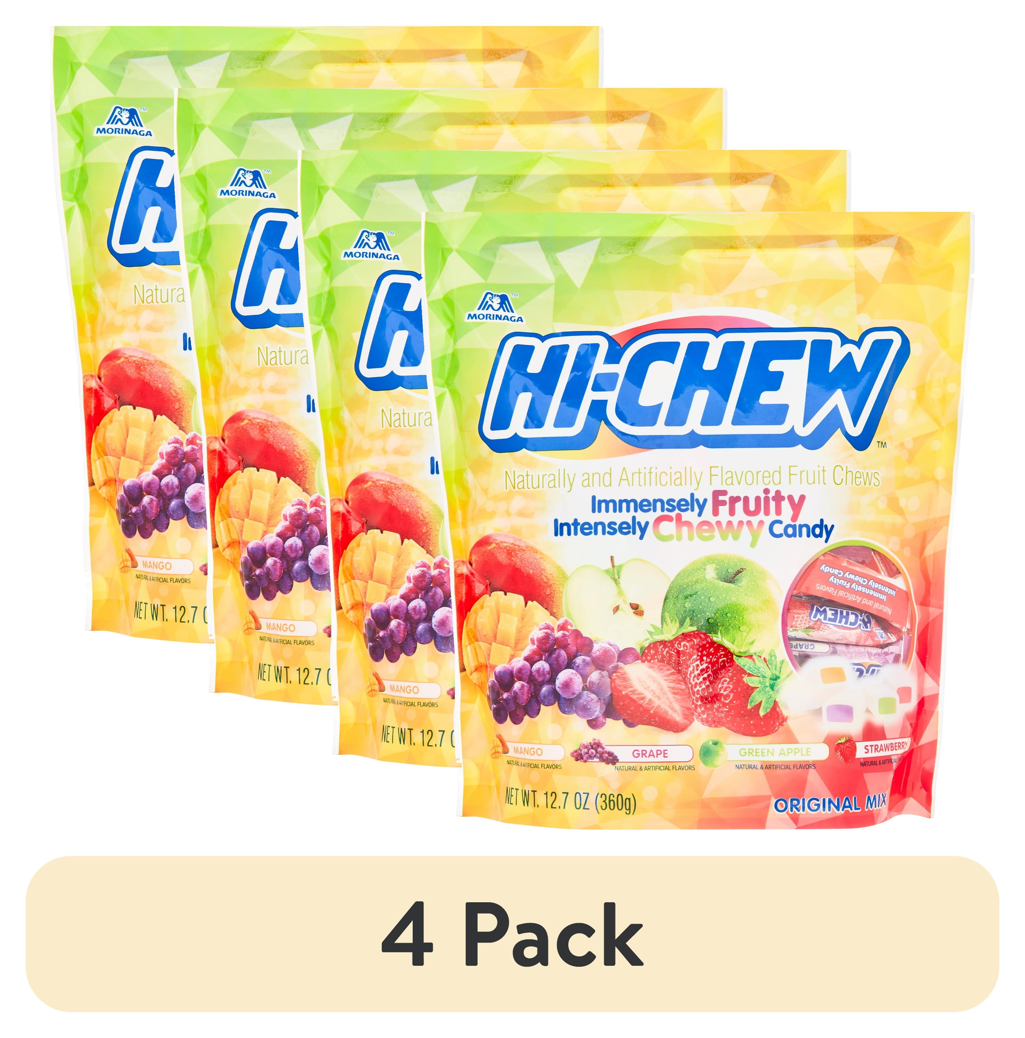 (4 pack) Hi-Chew Original Mix Chewy Candy, 12.7 oz., Stand up Pouch ...