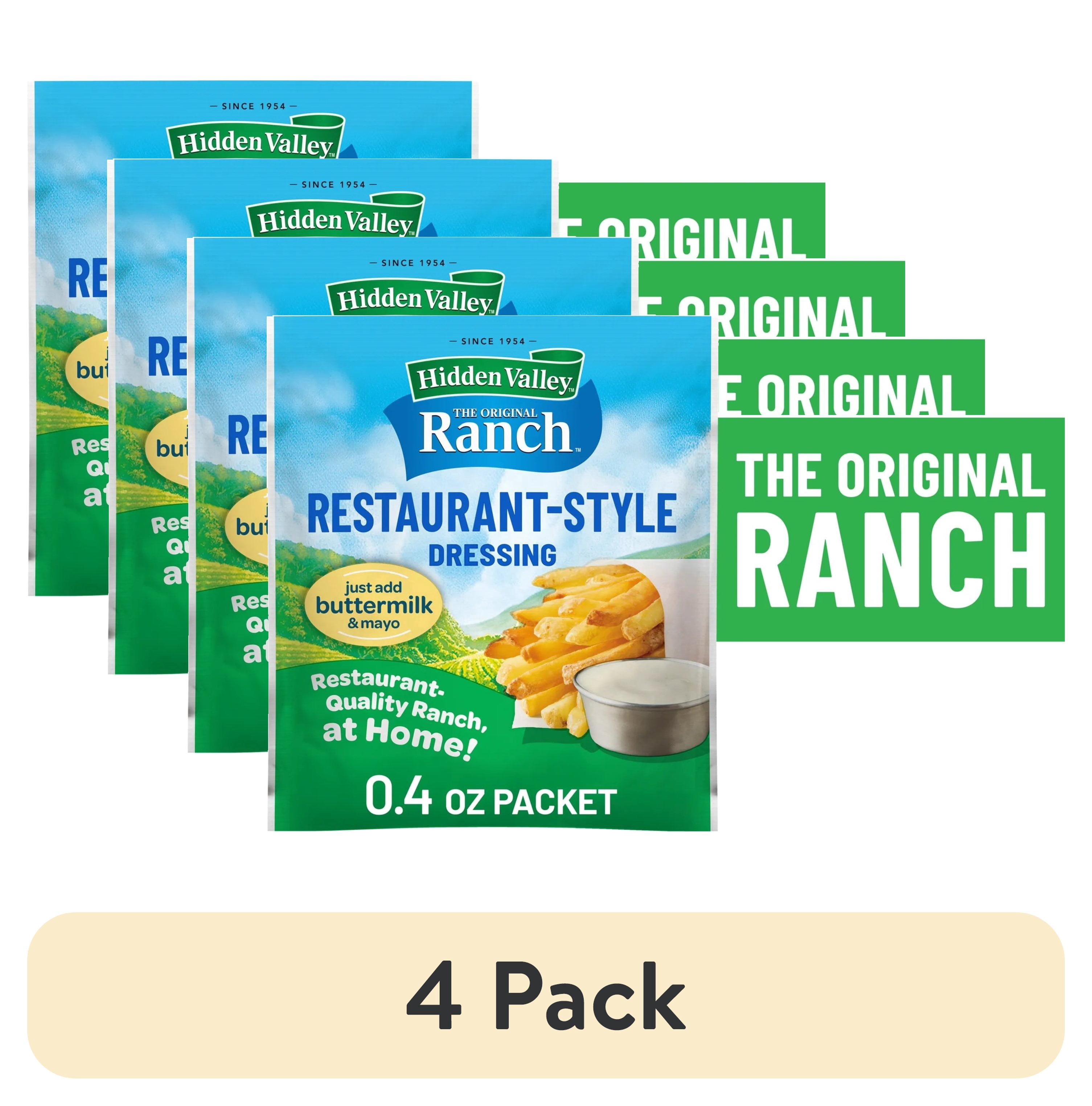 (4 pack) Hidden Valley Restaurant-Style Buttermilk Ranch Salad Dressing ...