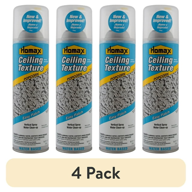 (4 pack) Homax Easy Patch Popcorn Ceiling Texture, 14 oz., White ...