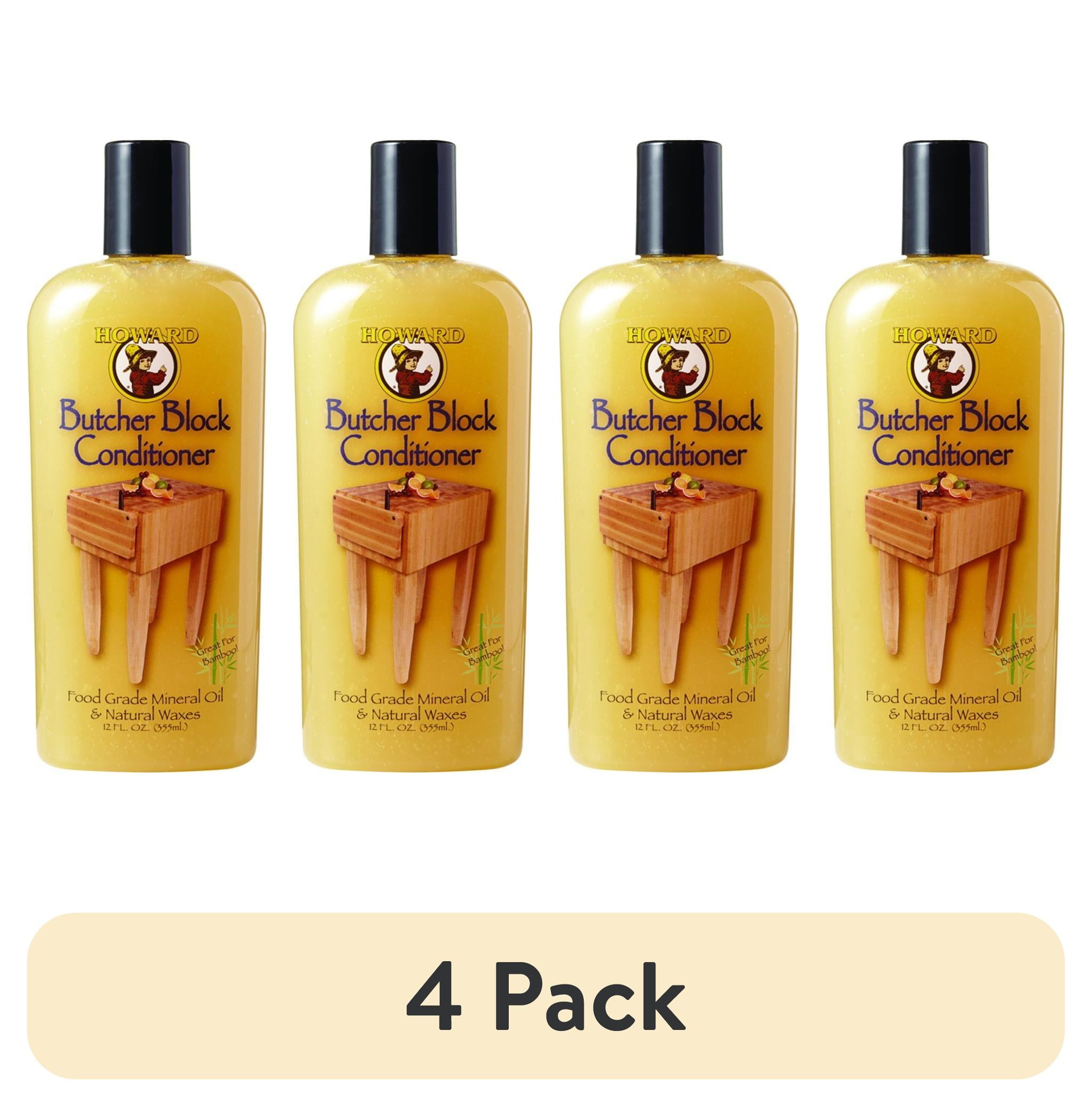 (4 pack) Howard Products BBC012 Butcher Block Conditioner, 12 oz ...