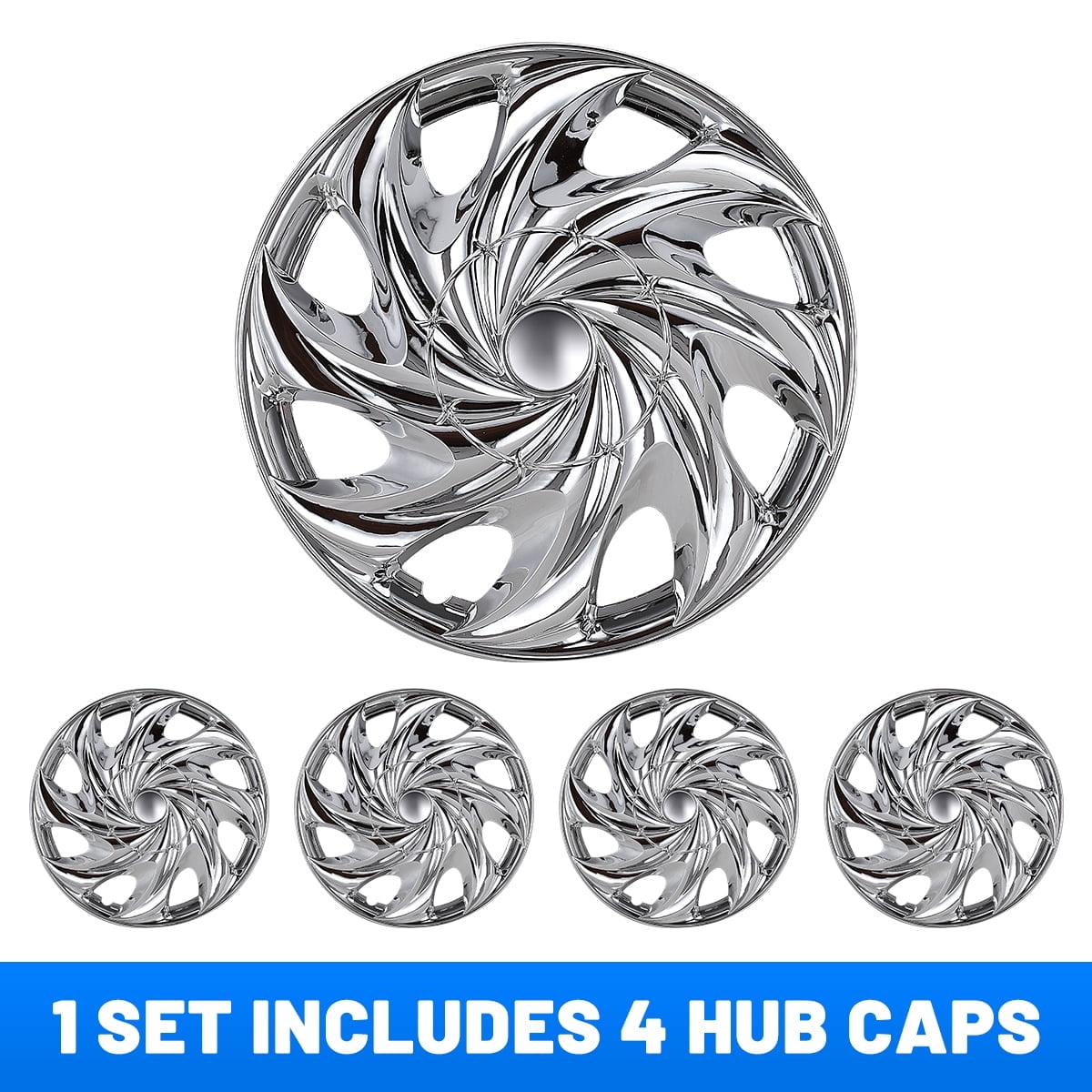 (4 pack) Hubcap Wheel Cover Replacement 15" Hub Caps Universal Wheel ...