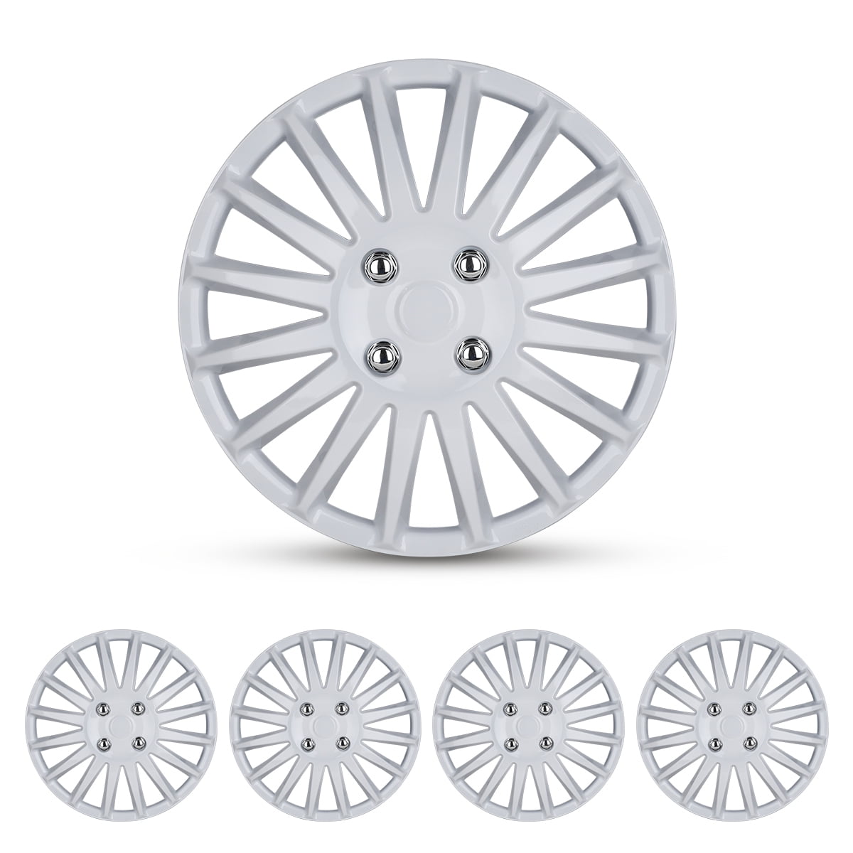 (4 pack) Hubcap Wheel Cover Replacement 15" Hub Caps Universal Wheel ...