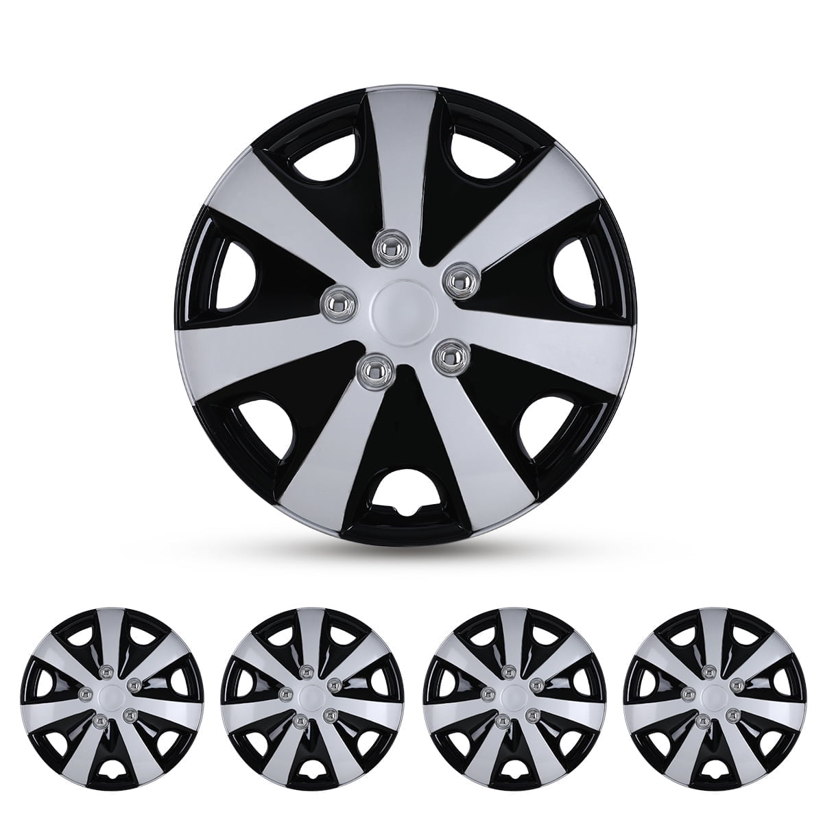 (4 pack) Hubcap Wheel Cover Replacement 16" Hub Caps Universal Wheel ...