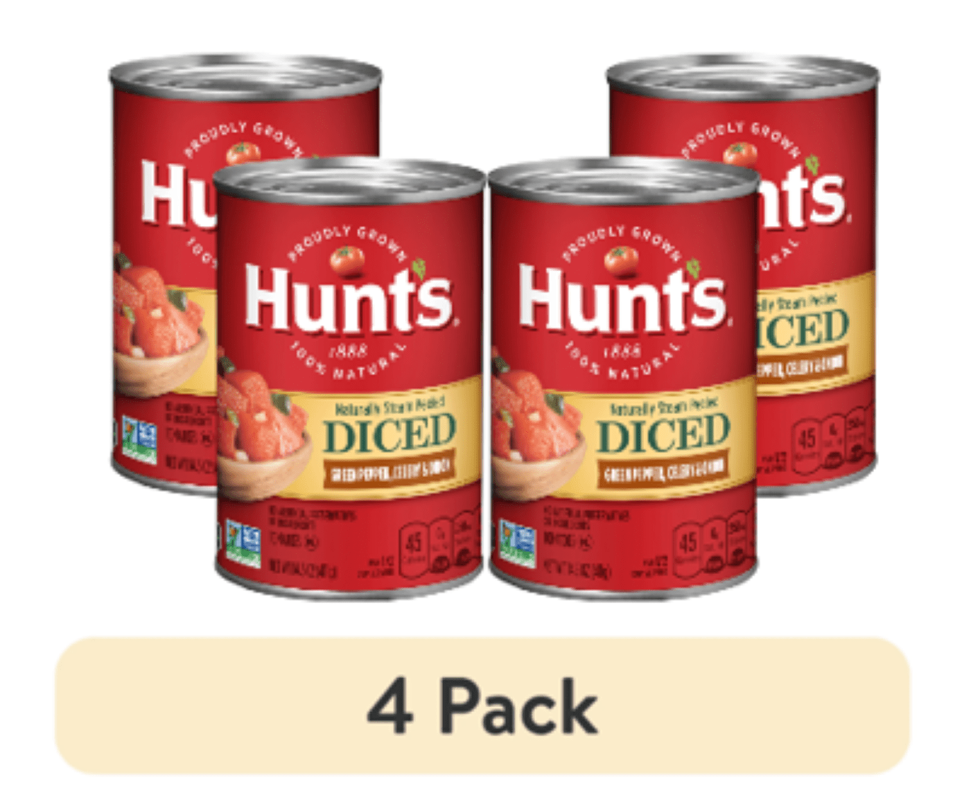 (4 pack) Hunt's Green Pepper, Celery & Onion Diced Tomatoes, 14.5 oz ...
