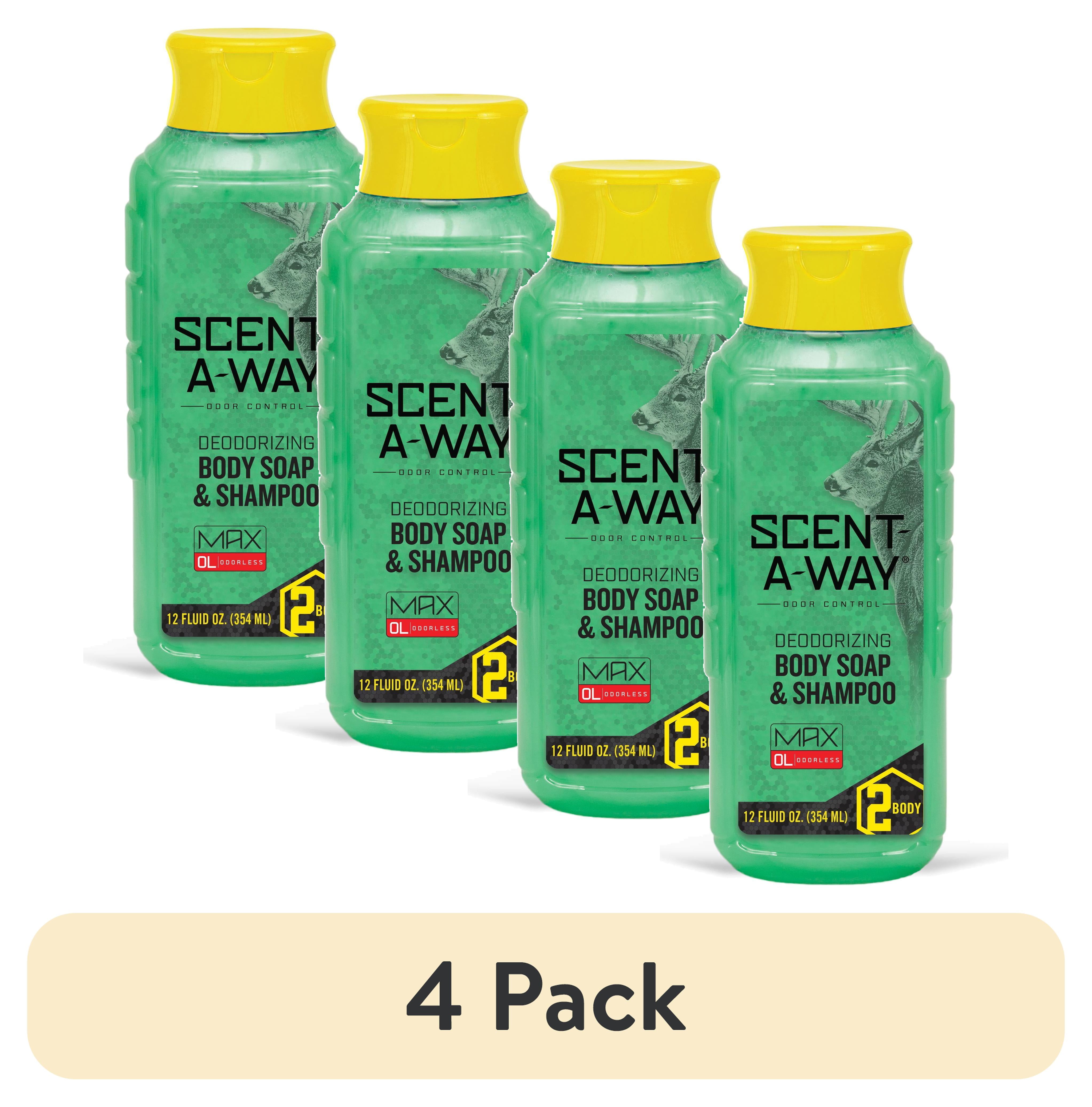 (4 pack) Hunters Specialties Scent-A-Way MAX Liquid Body Soap & Shampoo ...