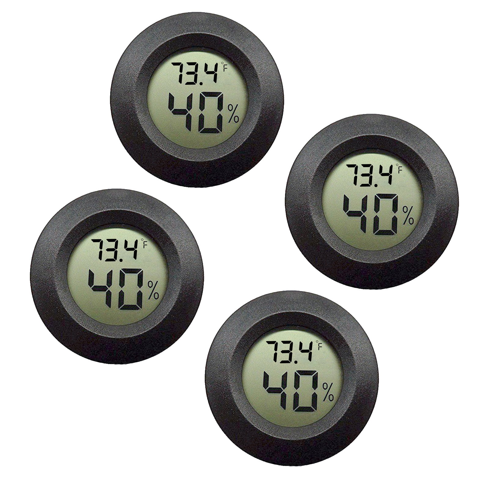 4-pack Hygrometer Thermometer Digital LCD Monitor Indoor Outdoor ...