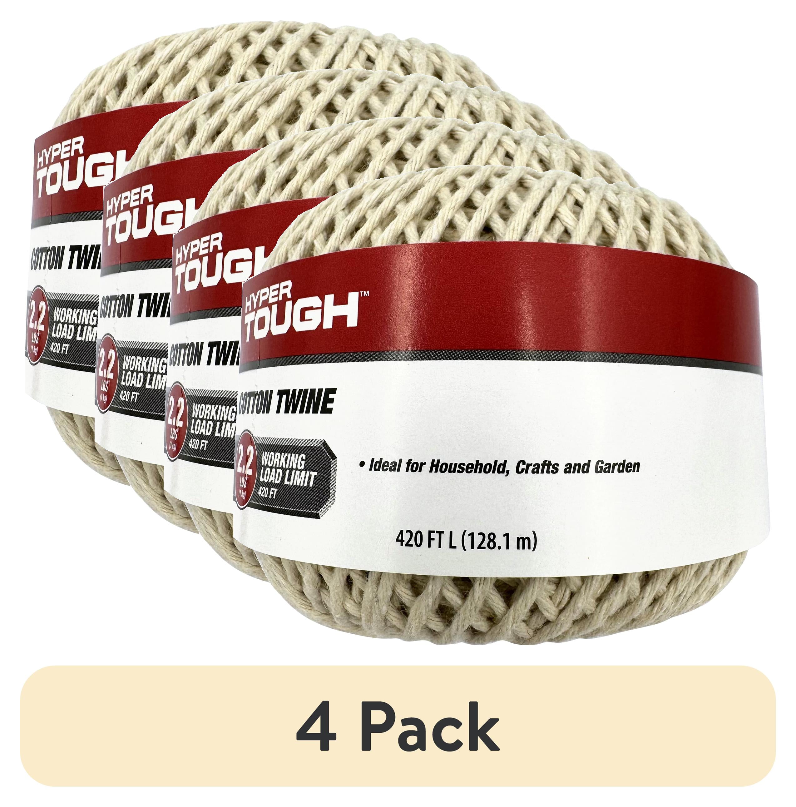 (4 pack) Hyper Tough 420 feet Natural Color Cotton Household Twine for ...