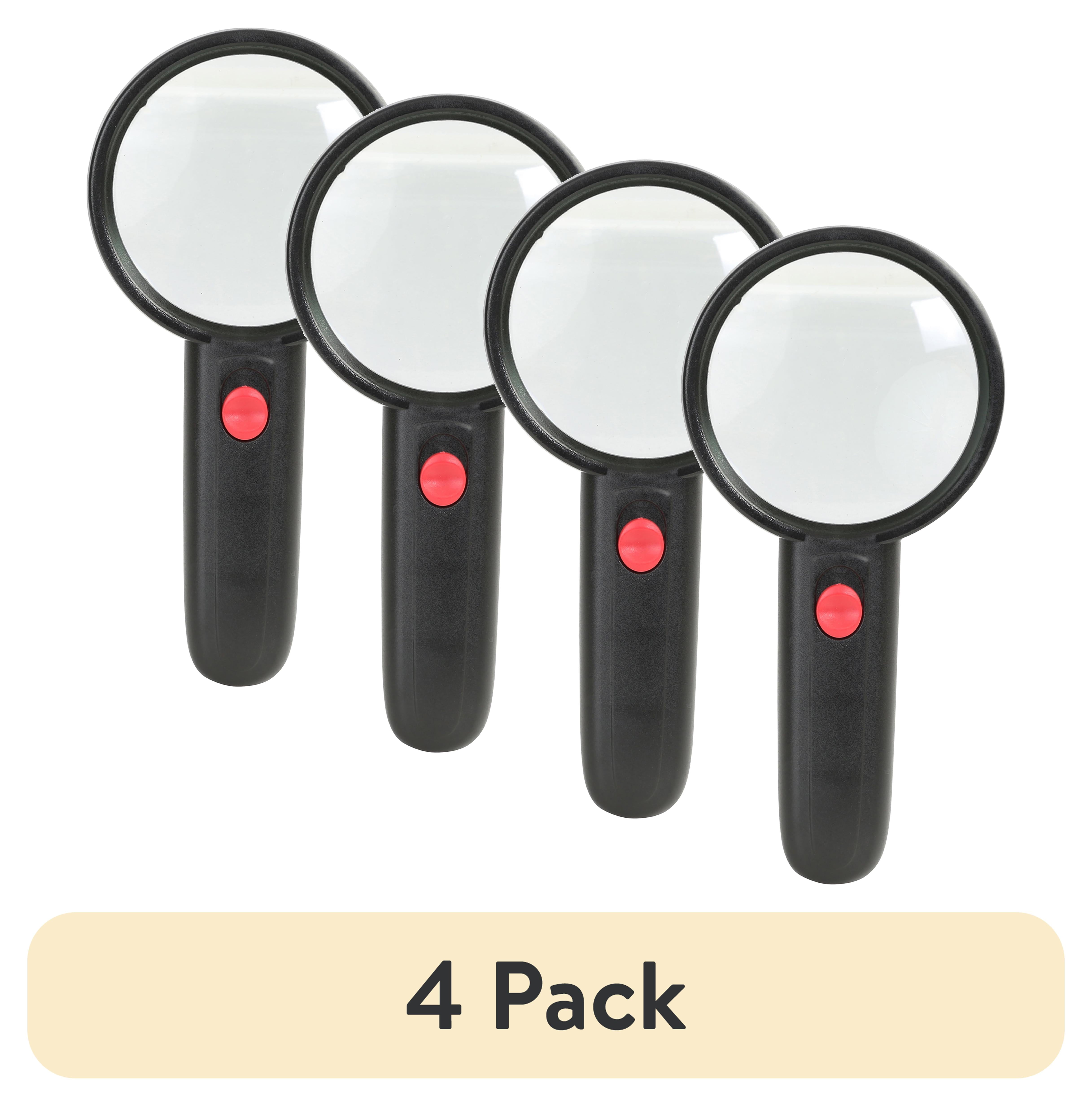 (4 pack) Hyper Tough LED Lighted 3x Magnifying Glass - Walmart.com