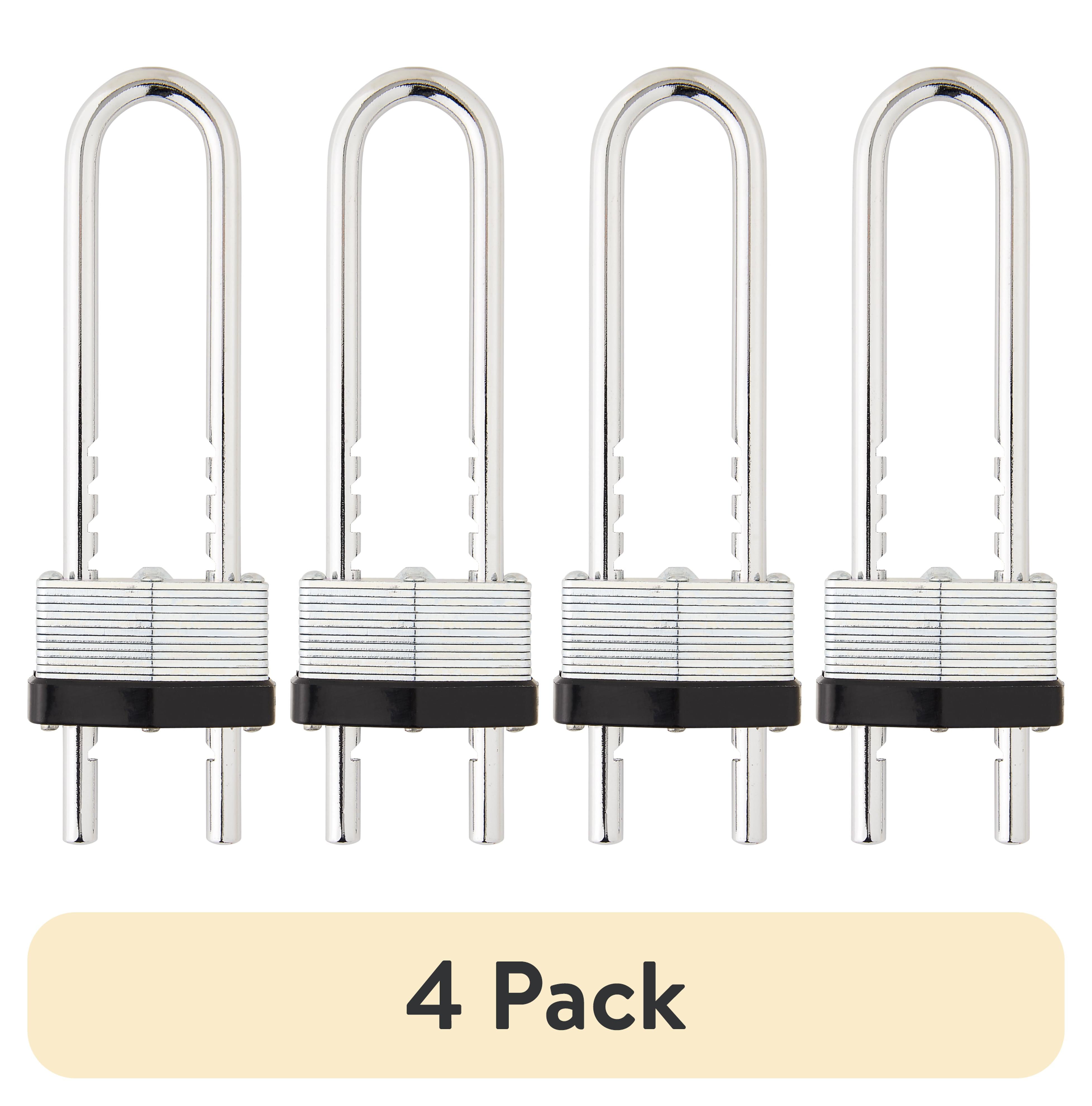 (4 pack) Hyper Tough 44mm Laminated Steel Padlock with Adjustable ...