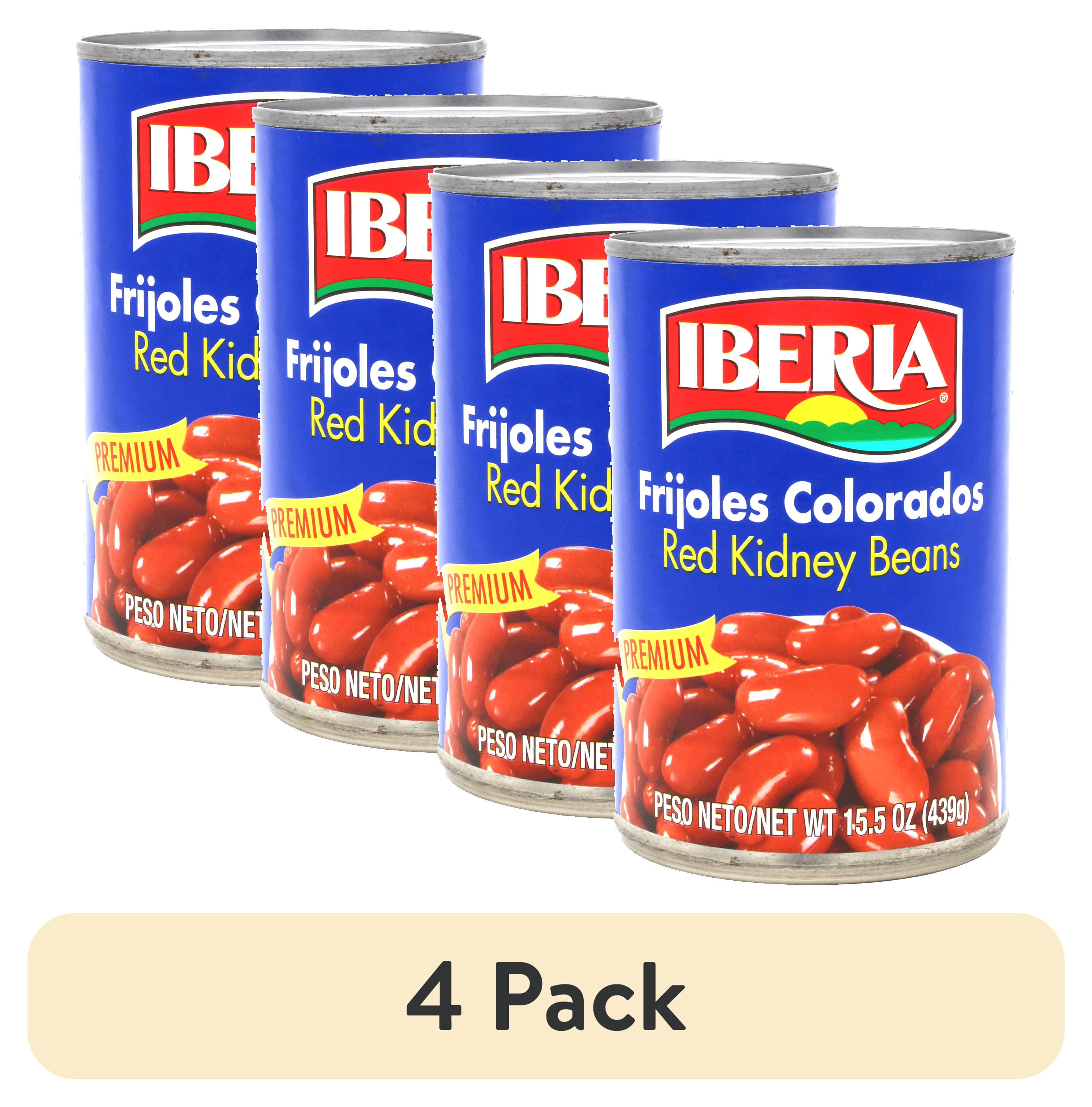 (4 pack) Iberia Premium Red Kidney Beans 15.5 oz - Walmart.com