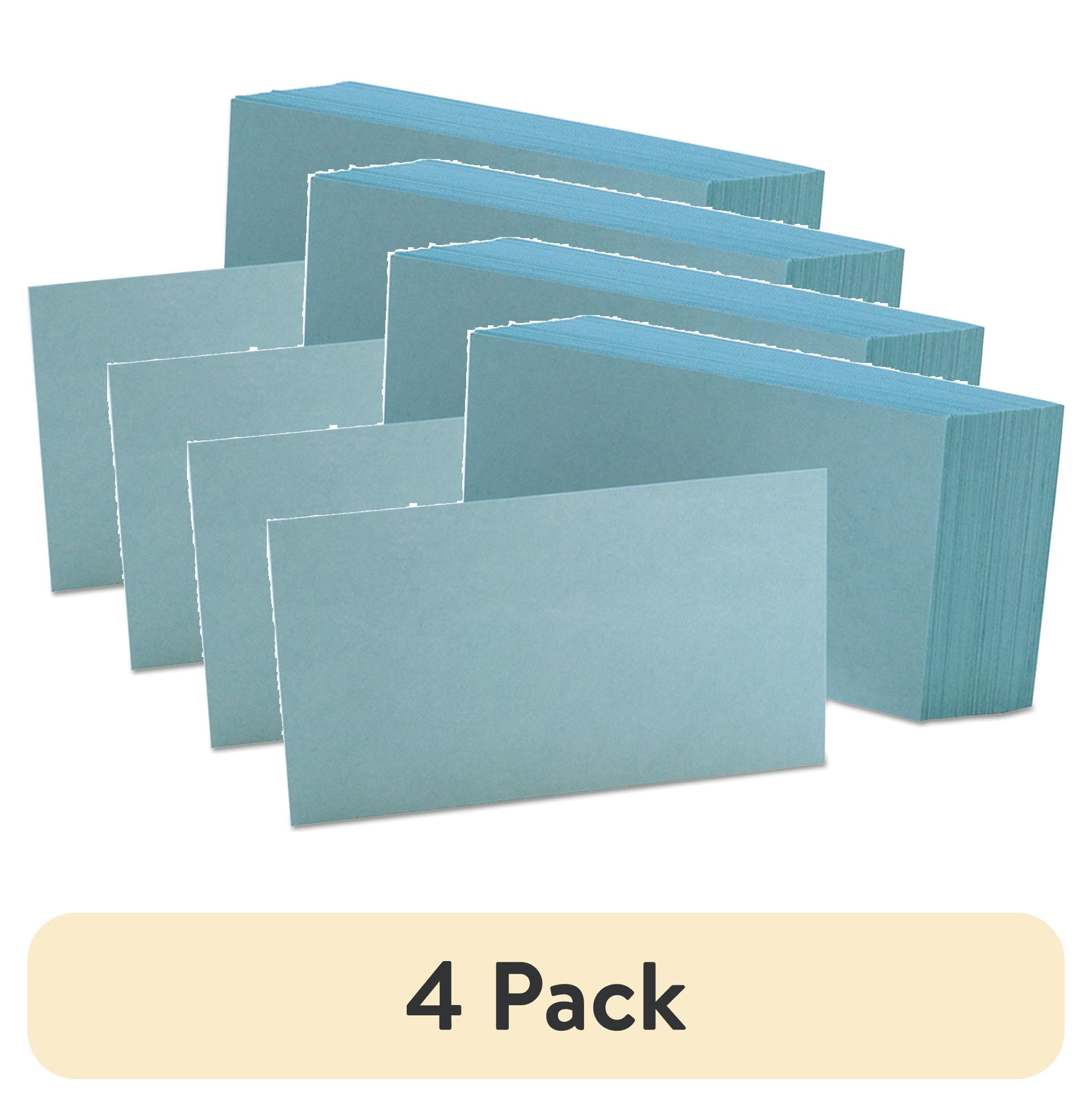 (4 pack) Index Card, Blank, 3"x5", 100/PK, Blue OXF7320BLU - Walmart.com