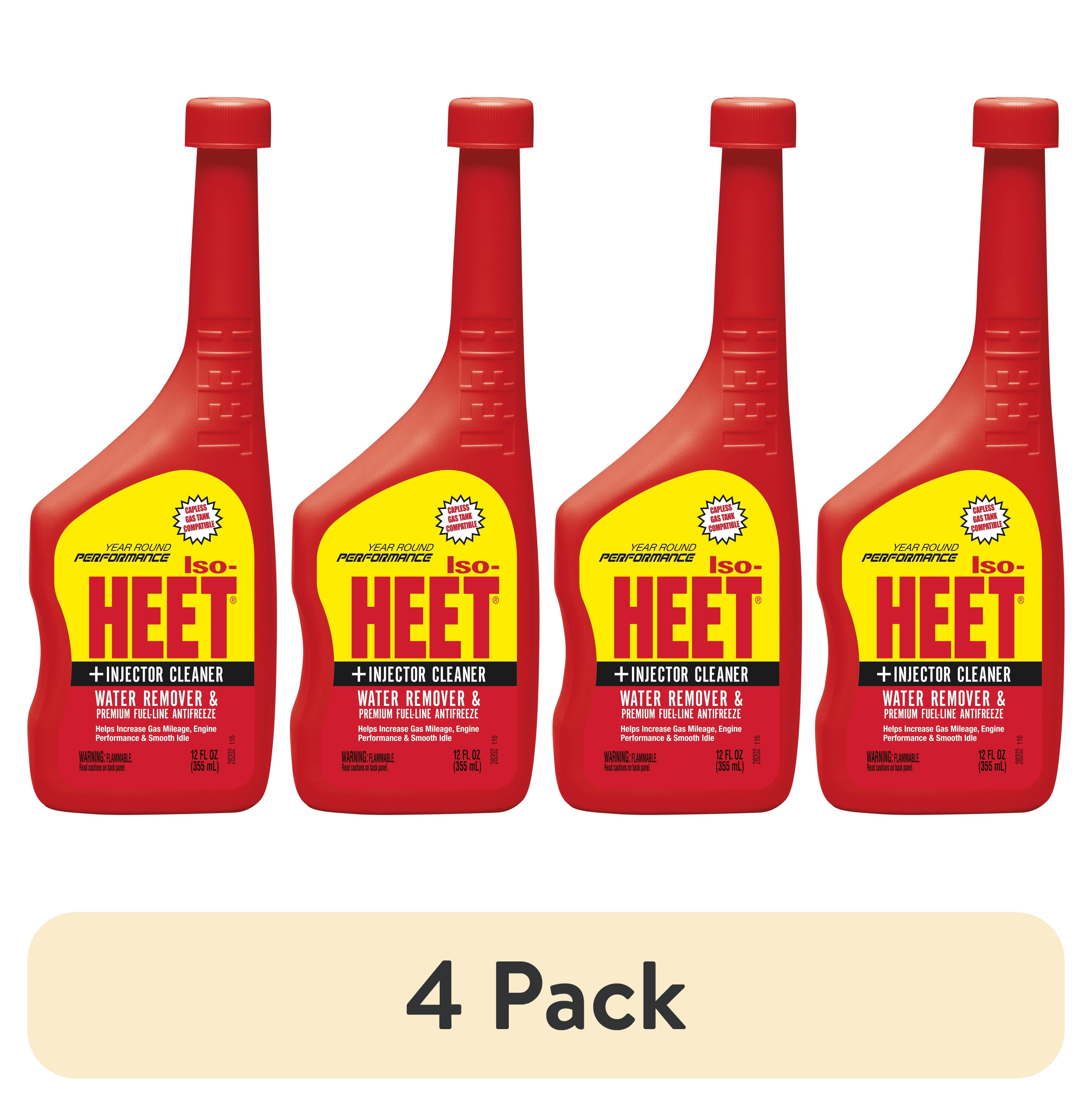 (4 pack) Iso-HEET Fuel-Line Antifreeze and Injector Cleaner 12 fl. oz ...