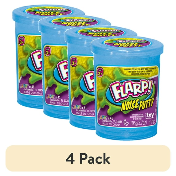 (4 pack) JA-RU Flarp Noise Putty (Colors will Vary) Novelty Impulse Gag Toy All Ages 1 Piece ...