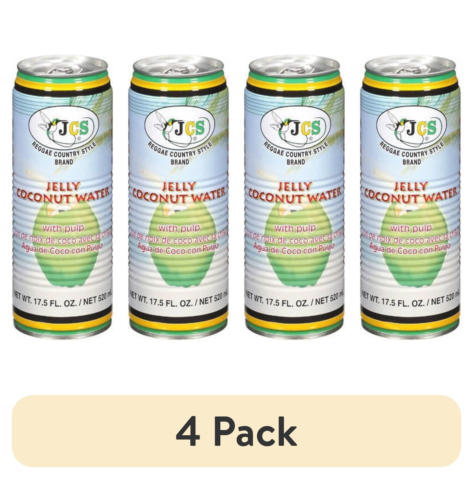 (4 pack) JCS Reggae Country Style Jelly Coconut With Pulp Water, 17.5 ...
