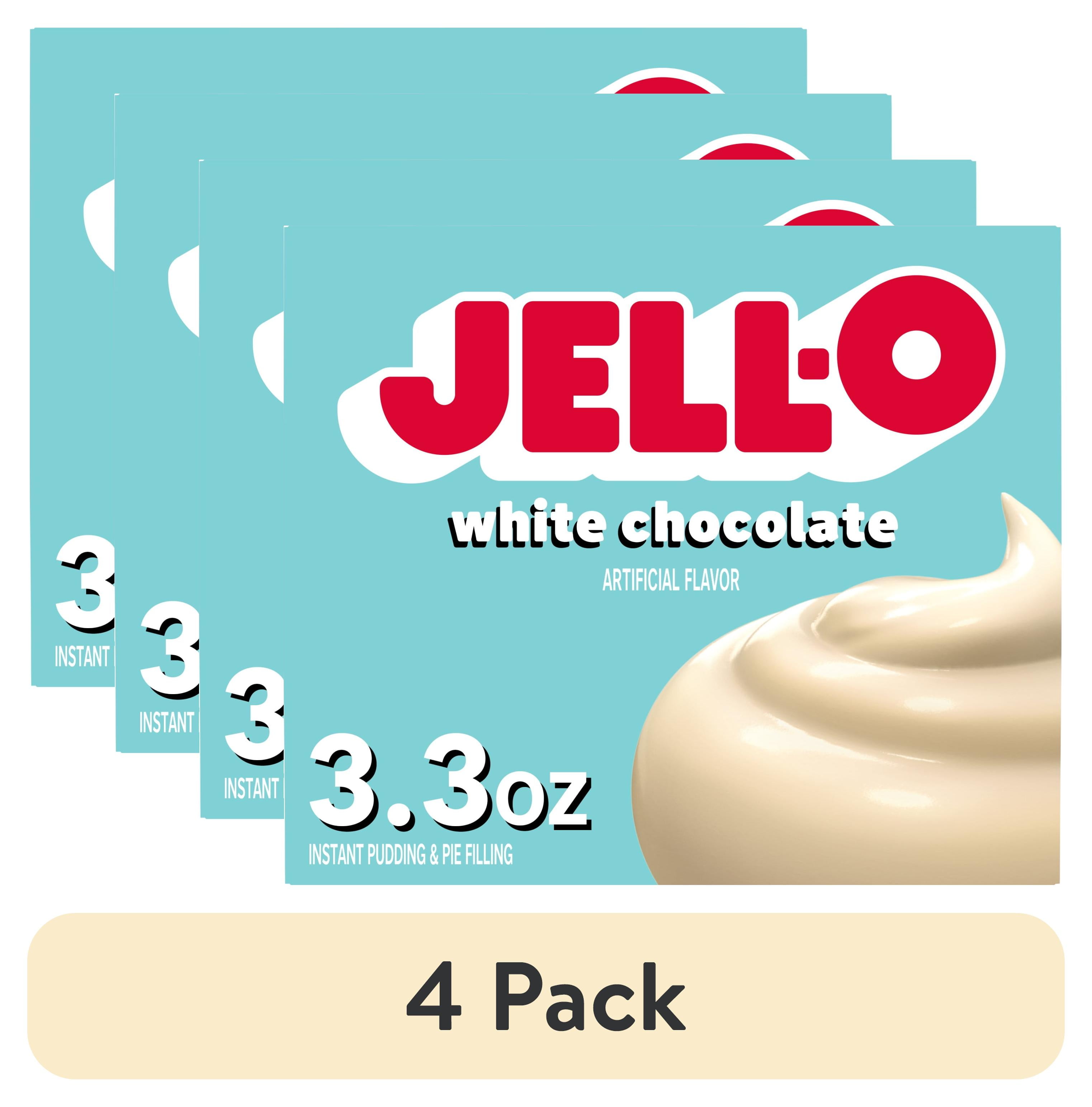 (4 pack) Jell-O White Chocolate Instant Pudding & Pie Filling Mix, 3.3 ...