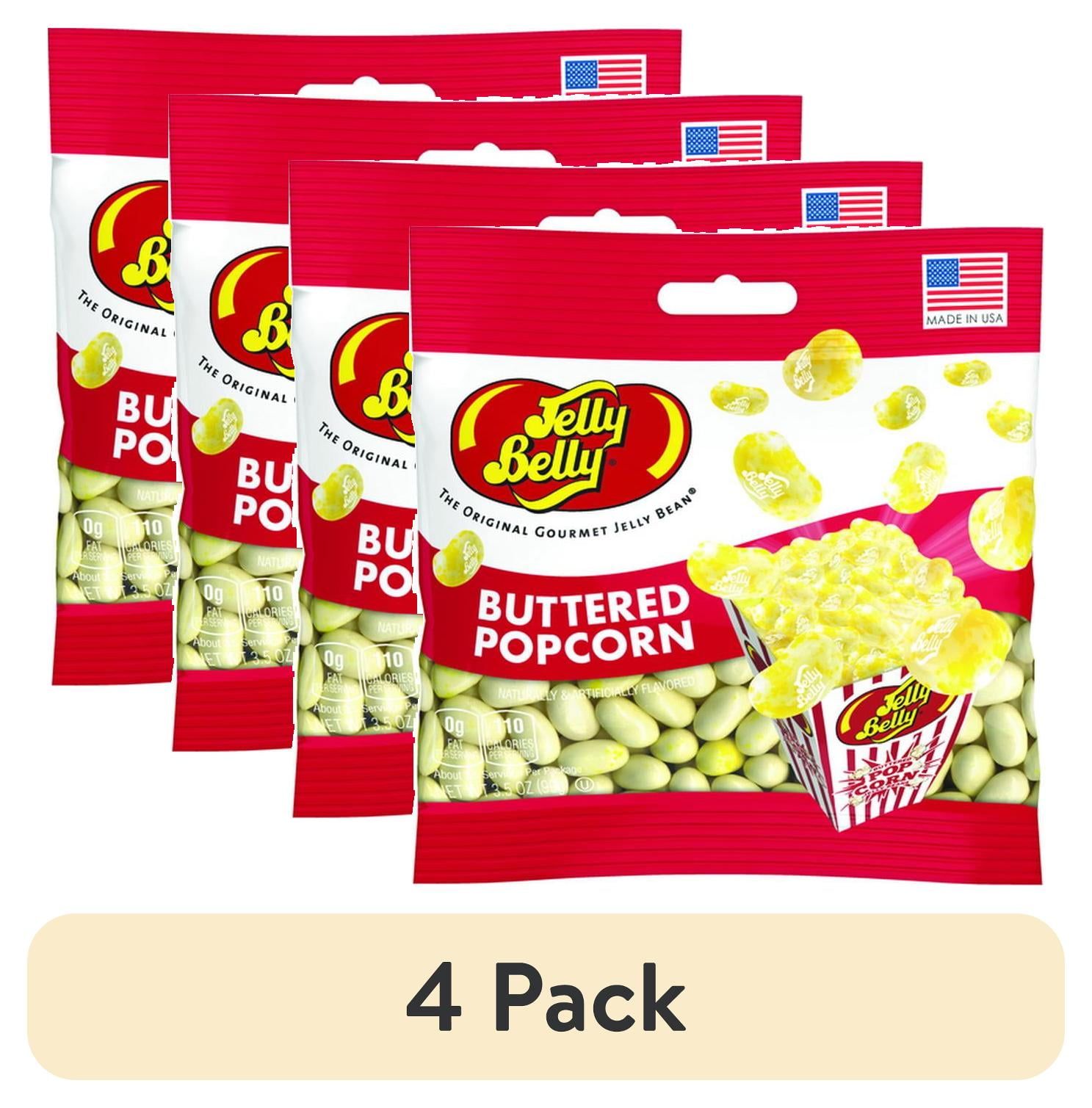 (4 pack) Jelly Belly Buttered Popcorn Jelly Beans - 3.5 oz Grab & Go ...