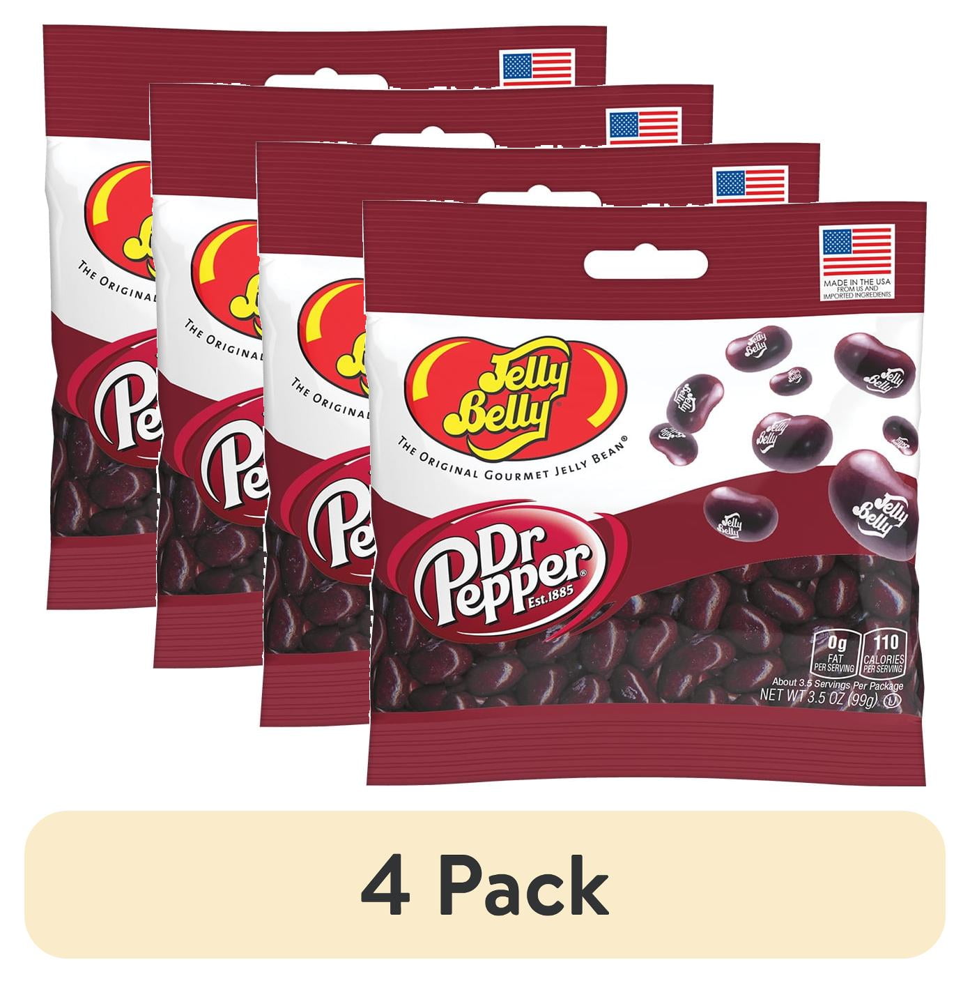 (4 pack) Jelly Belly Dr. Pepper Jelly Beans - 3.5 oz Grab & Go® Bags ...