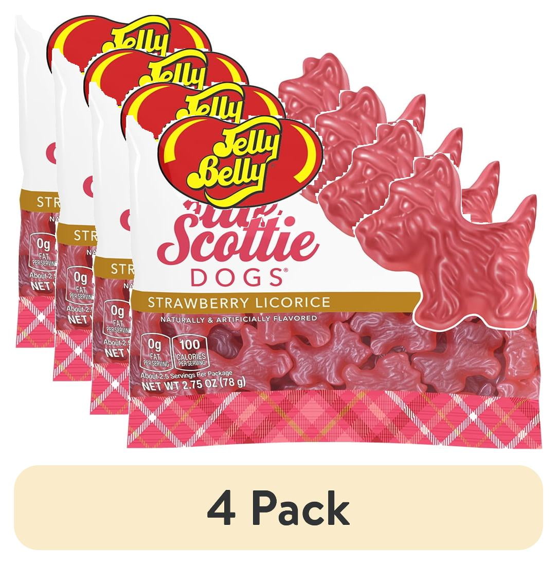 (4 pack) Jelly Belly Scottie Dogs, Strawberry Licorice, 2.75 oz. Bag ...