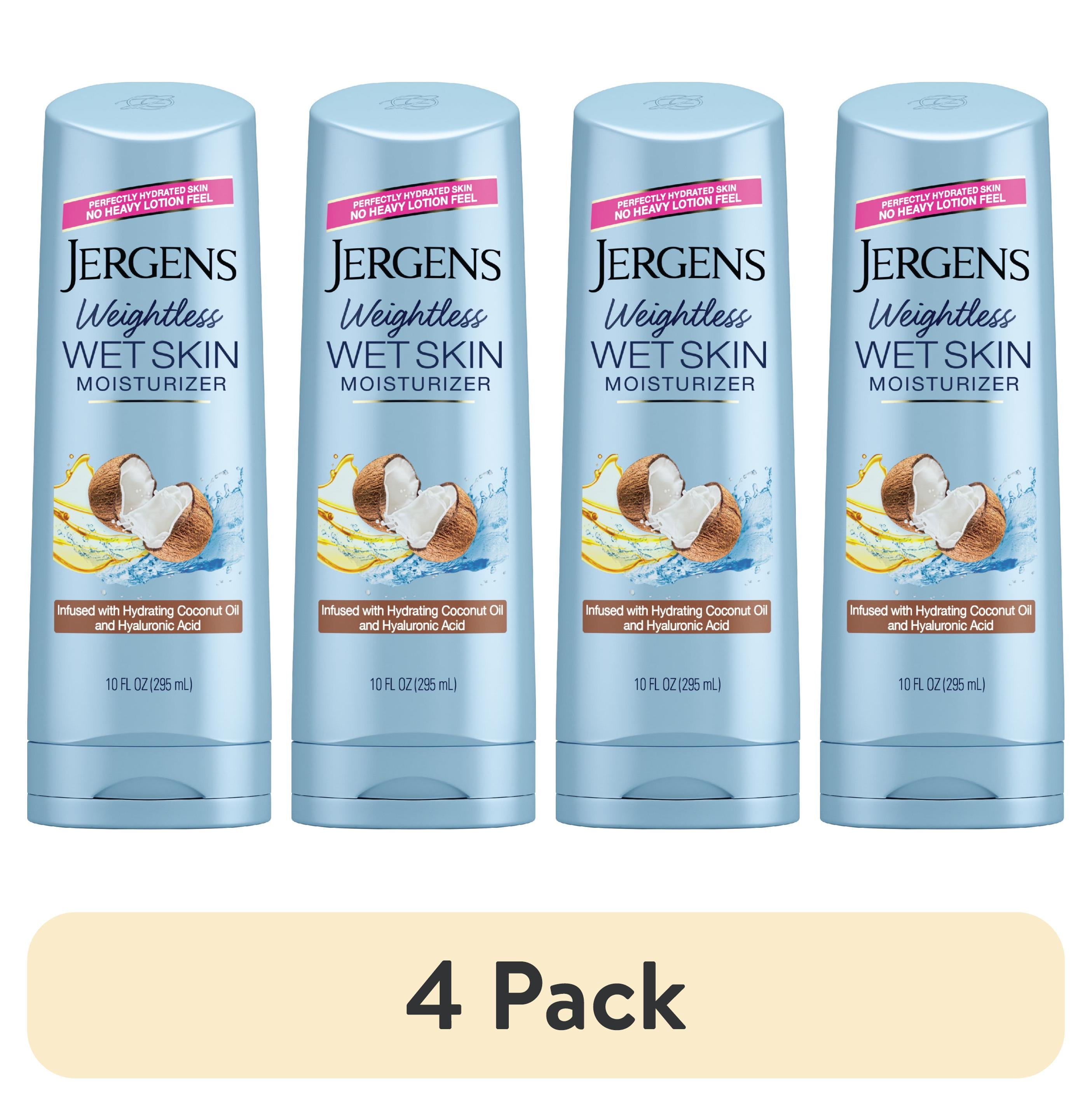 (4 pack) Jergens Wet Skin Body Moisturizer for Dry Skin, In-Shower Body ...