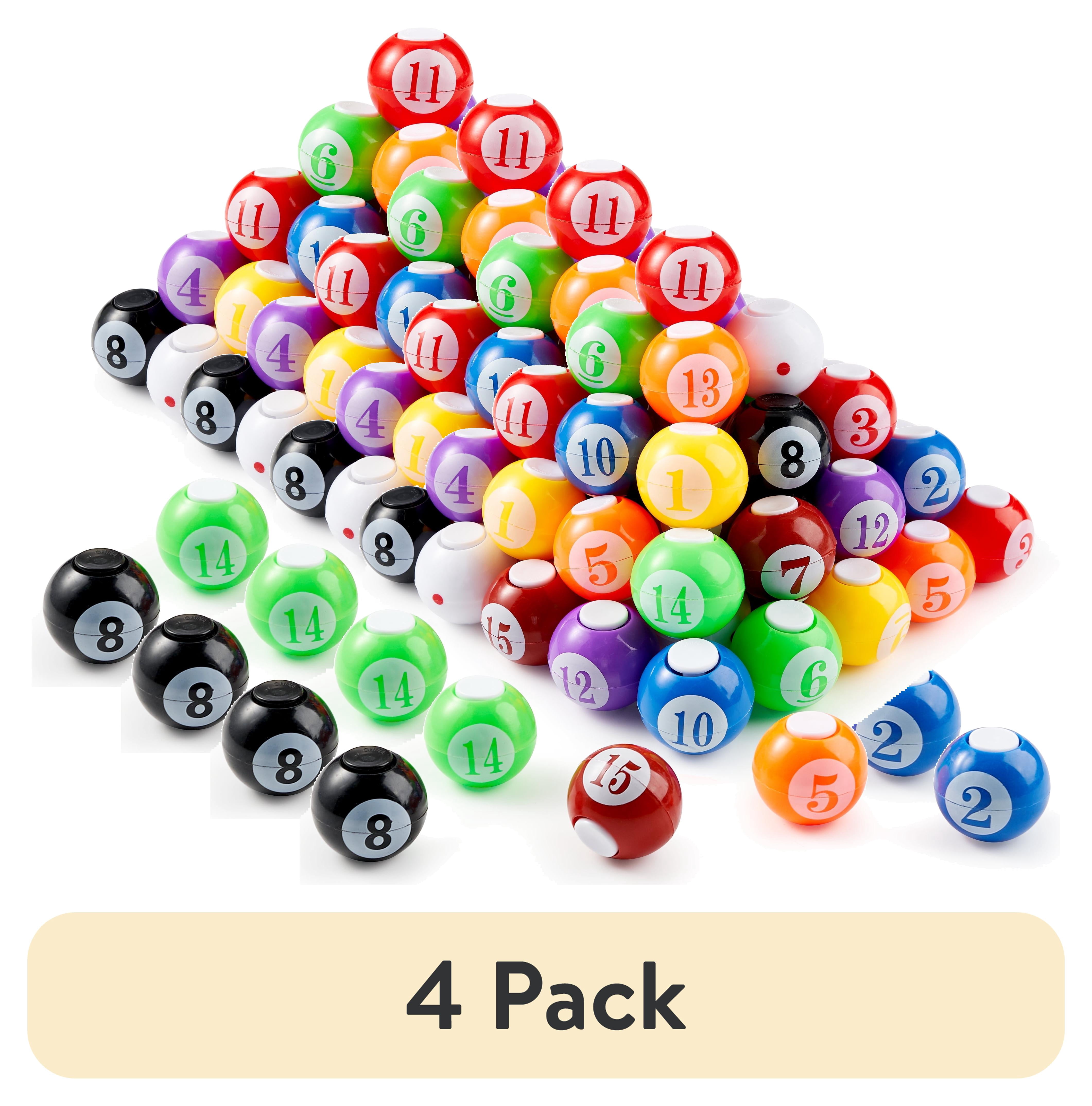 (4 pack) Joyfy 36 Pack Colorful Billiard Balls Fidget Spinners Party ...