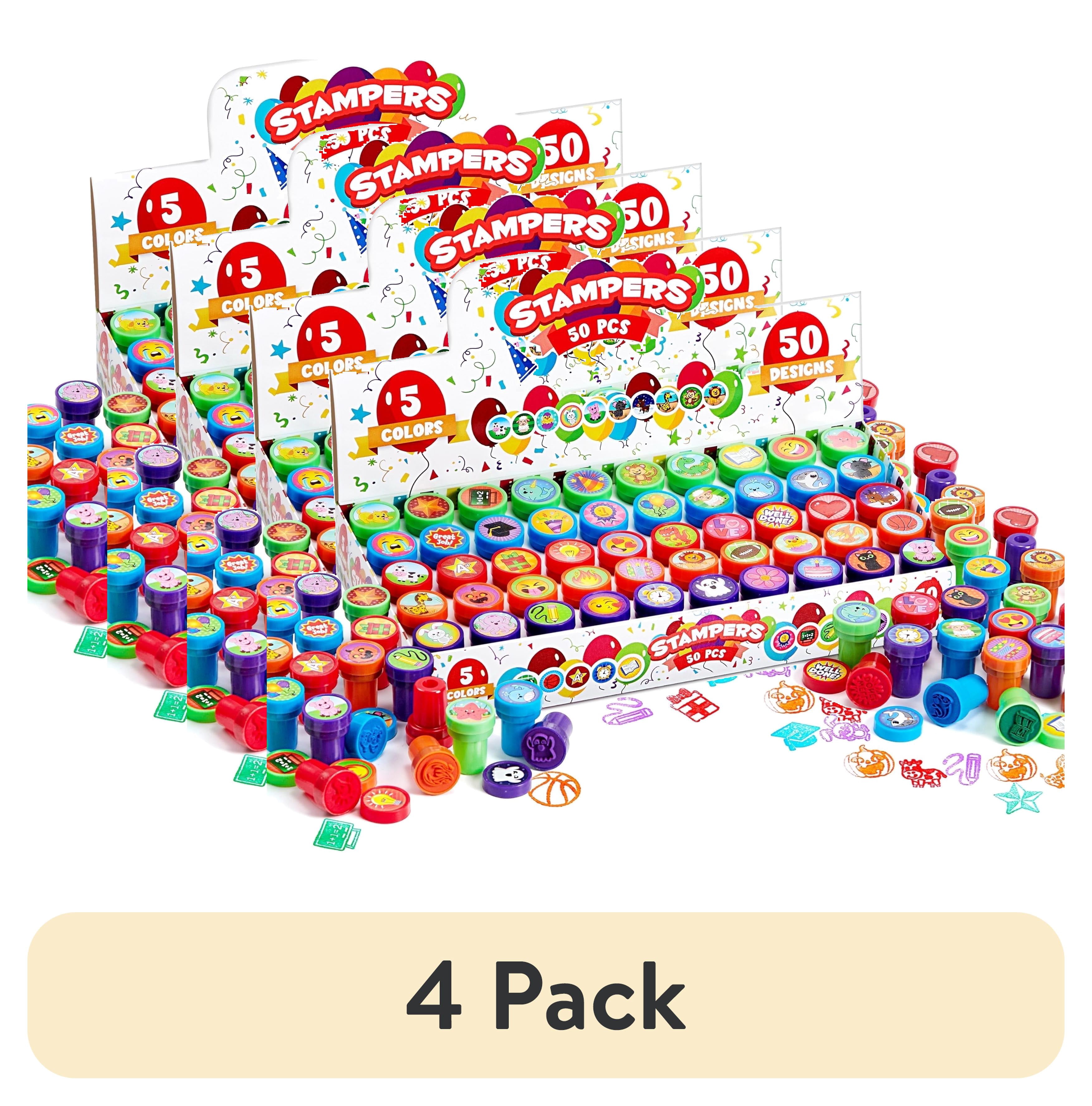 (4 pack) Joyfy 50 Pcs Assorted Stamps for Kids, Self-Ink Stamps with 50 ...