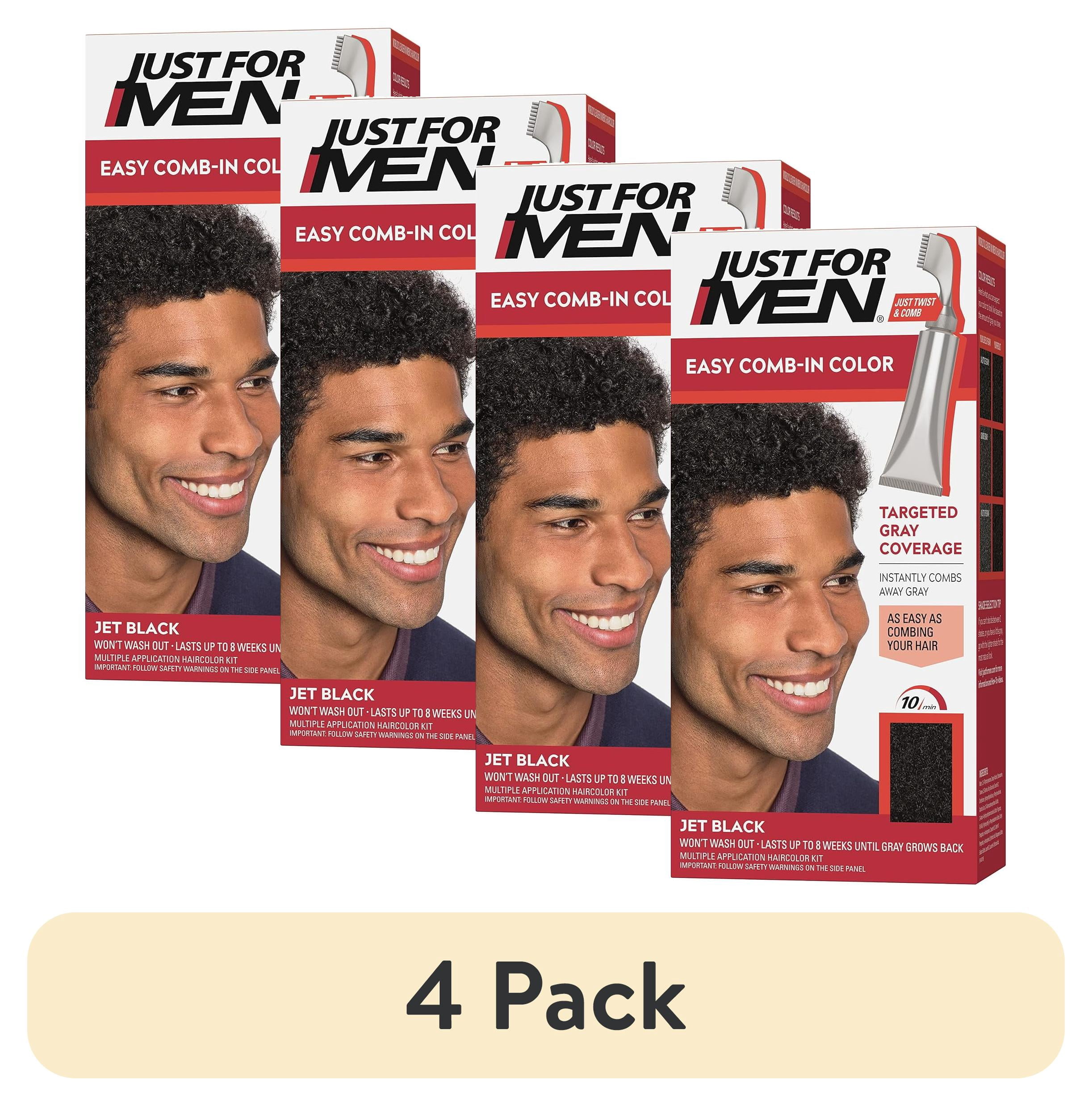 (4 pack) Just For Men Easy Comb-in Hair Color for Men with Applicator ...