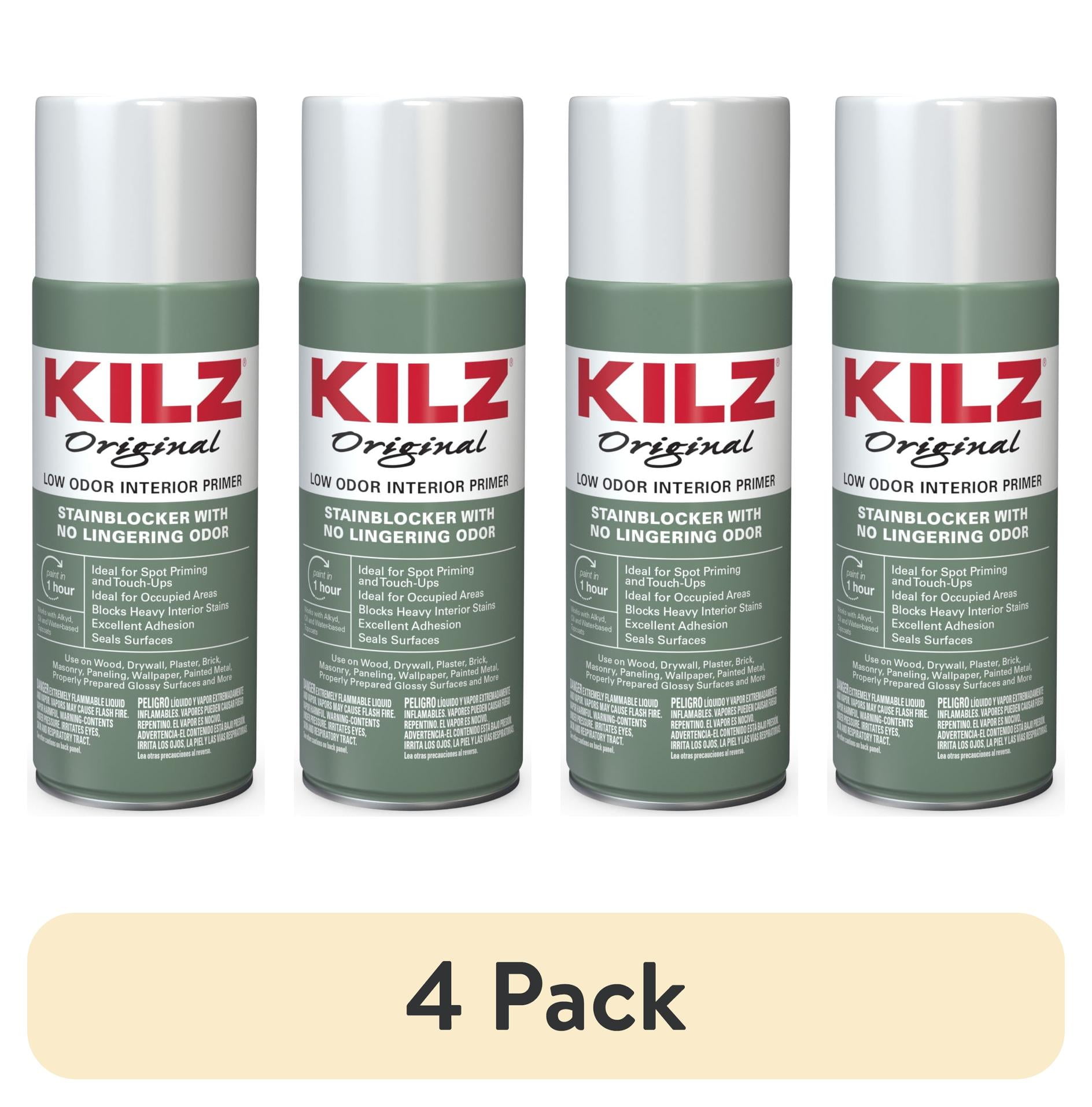 (4 pack) KILZ Original Low Odor White 13 oz Oil-Base Spray Primer ...