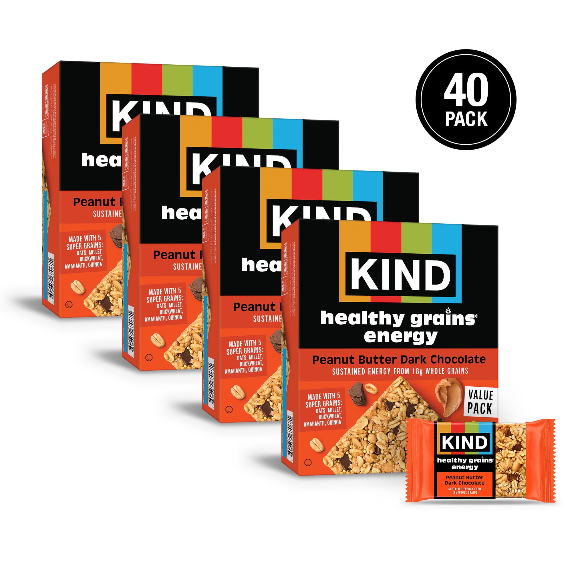 (4 pack) KIND Healthy Peanut Butter Dark Chocolate Snack Bars (4 pack ...