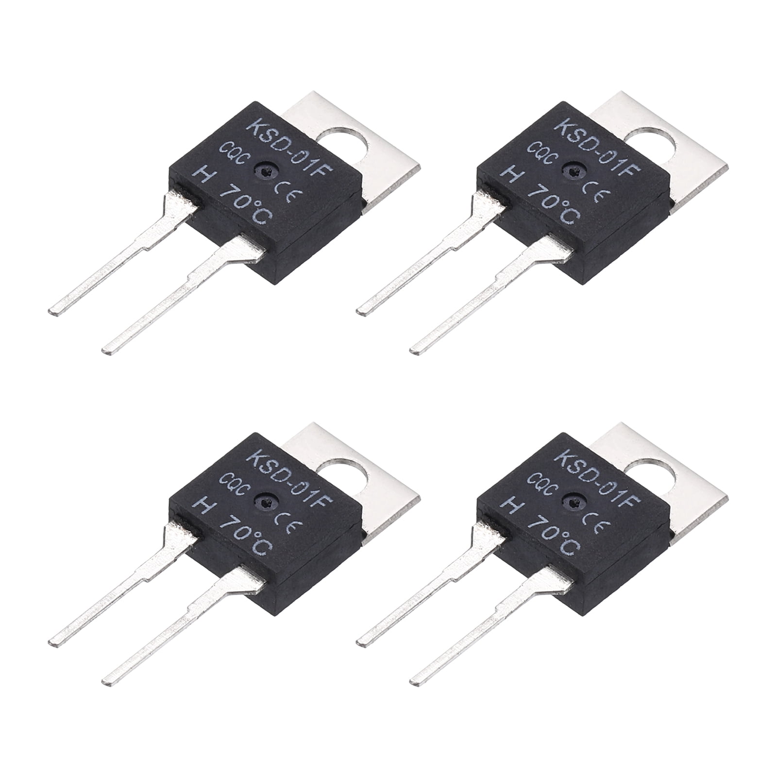 4 pack KSD-01F Thermostat Temperature Switch, 70°C/158°F 1.5A Normally ...