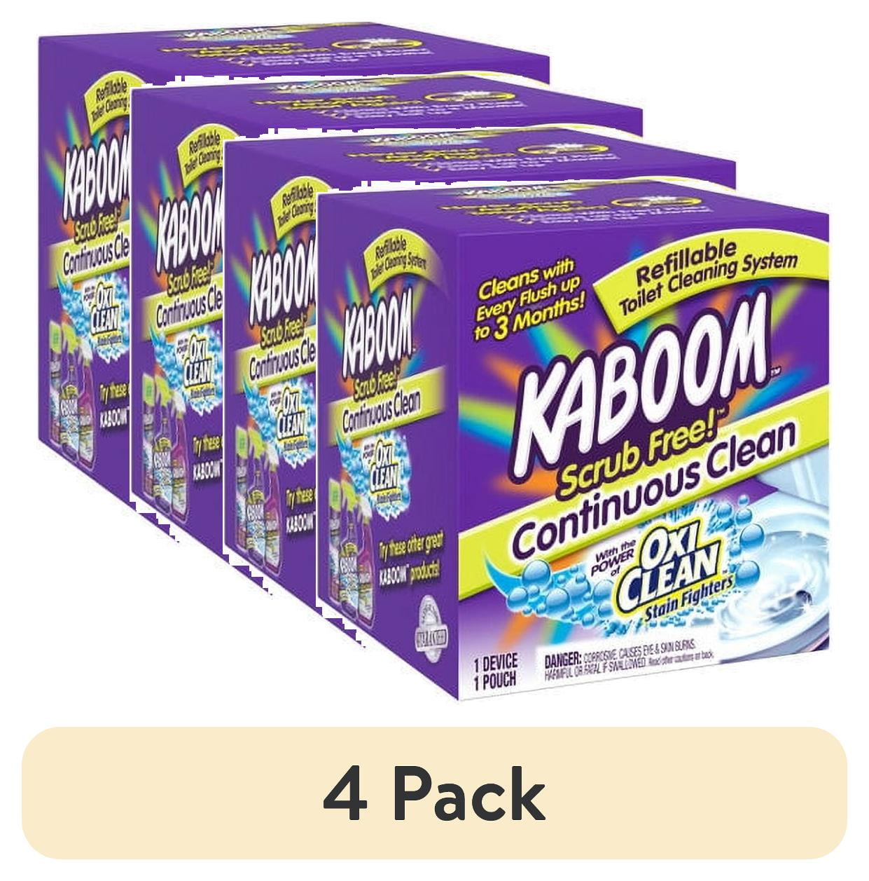 (4 pack) Kaboom 35113 Scrub Free! Toilet Cleaning System With Oxi Clean - Walmart.com