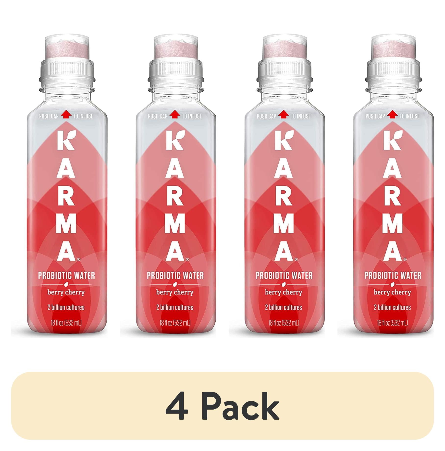 (4 pack) Karma Probiotic Water, Berry Cherry, 18 fl. oz., 1 Count ...