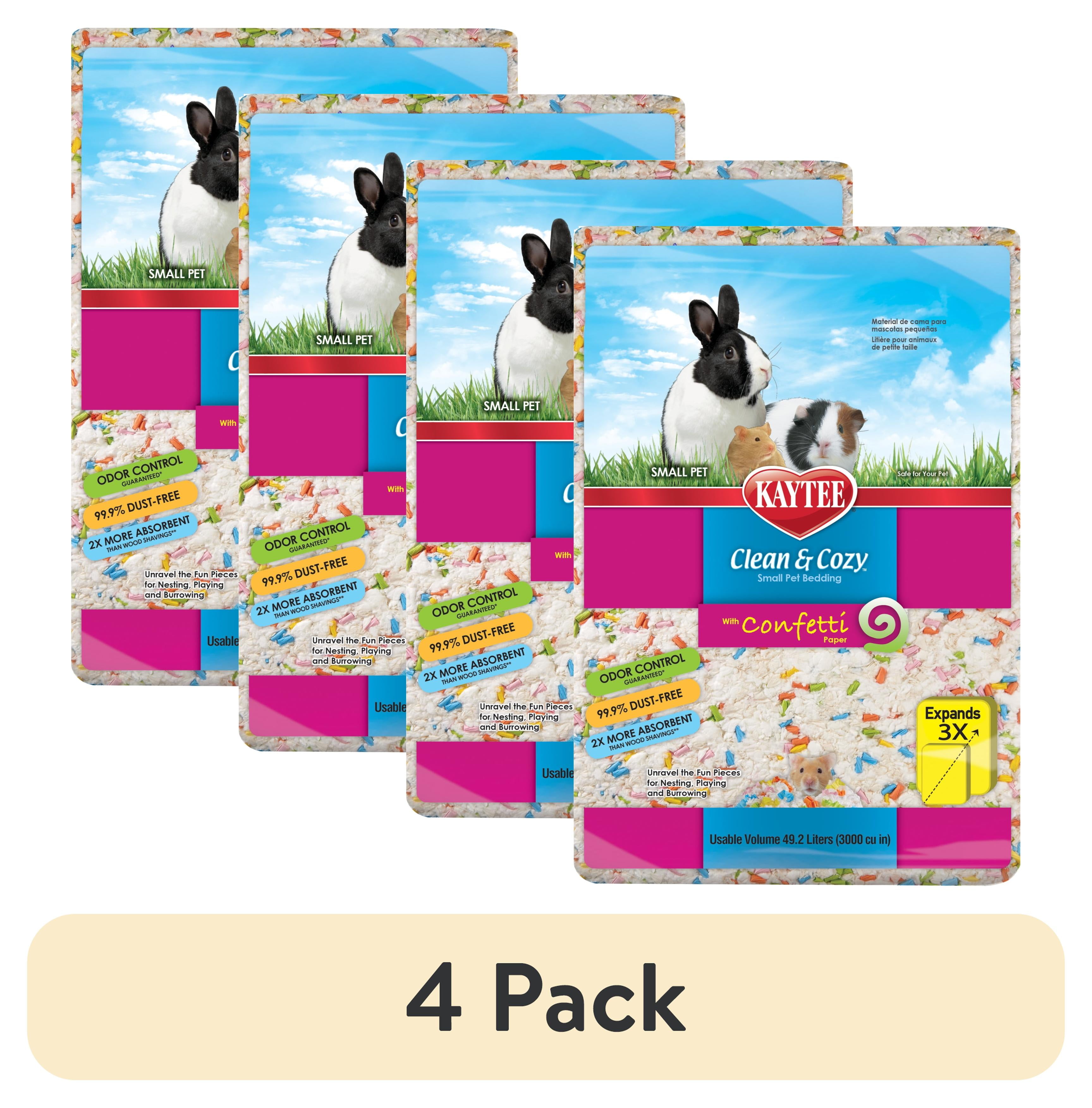 (4 pack) Kaytee Clean & Cozy Confetti Bedding For Pet Guinea Pigs ...