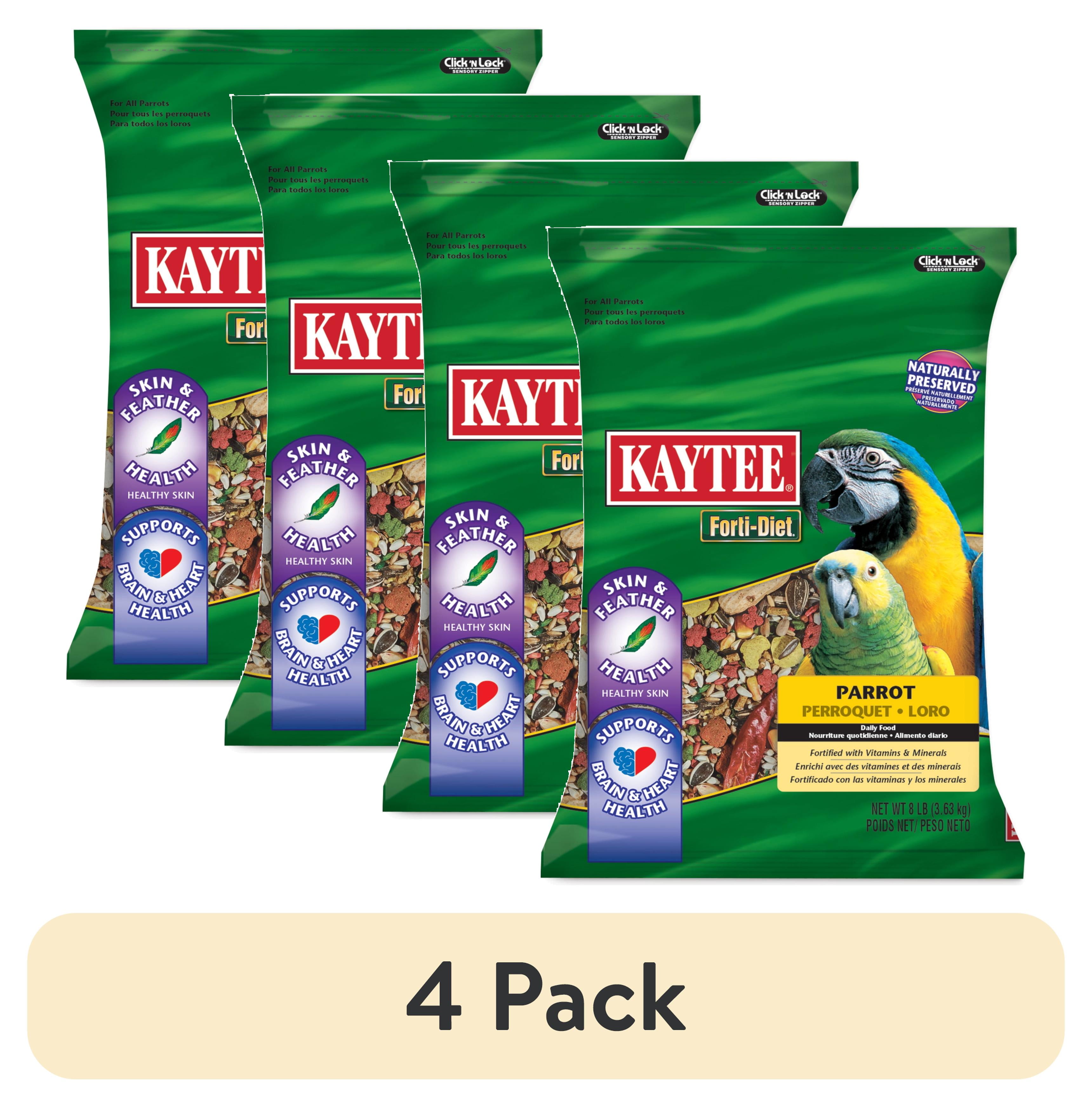 (4 pack) Kaytee Forti-Diet Parrot Food, 8 Pounds - Walmart.com