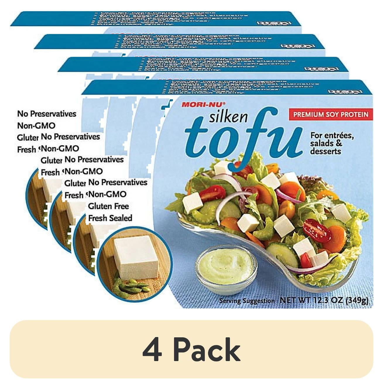 (4 pack) Mori-Nu Silken Tofu Firm Blue 10.8oz/(307g), Block Tofu ...