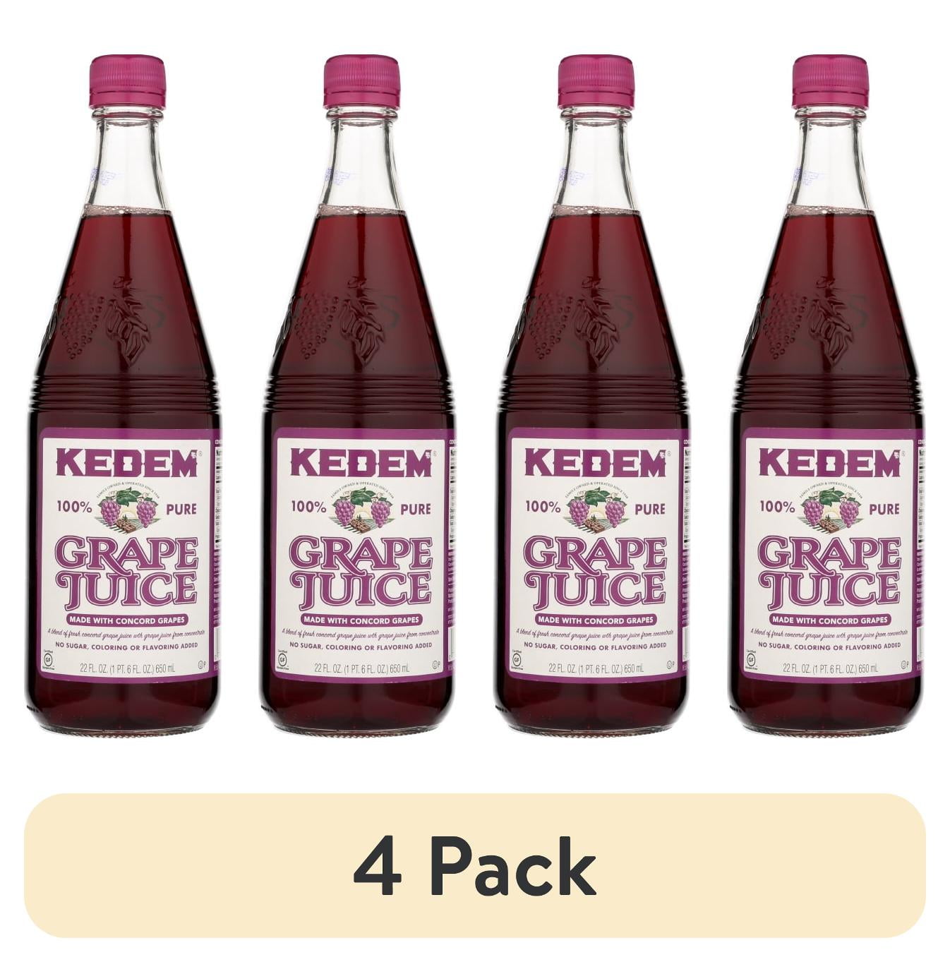 (4 pack) Kedem 100% Pure Grape Juice, 22.0 FL OZ - Walmart.com