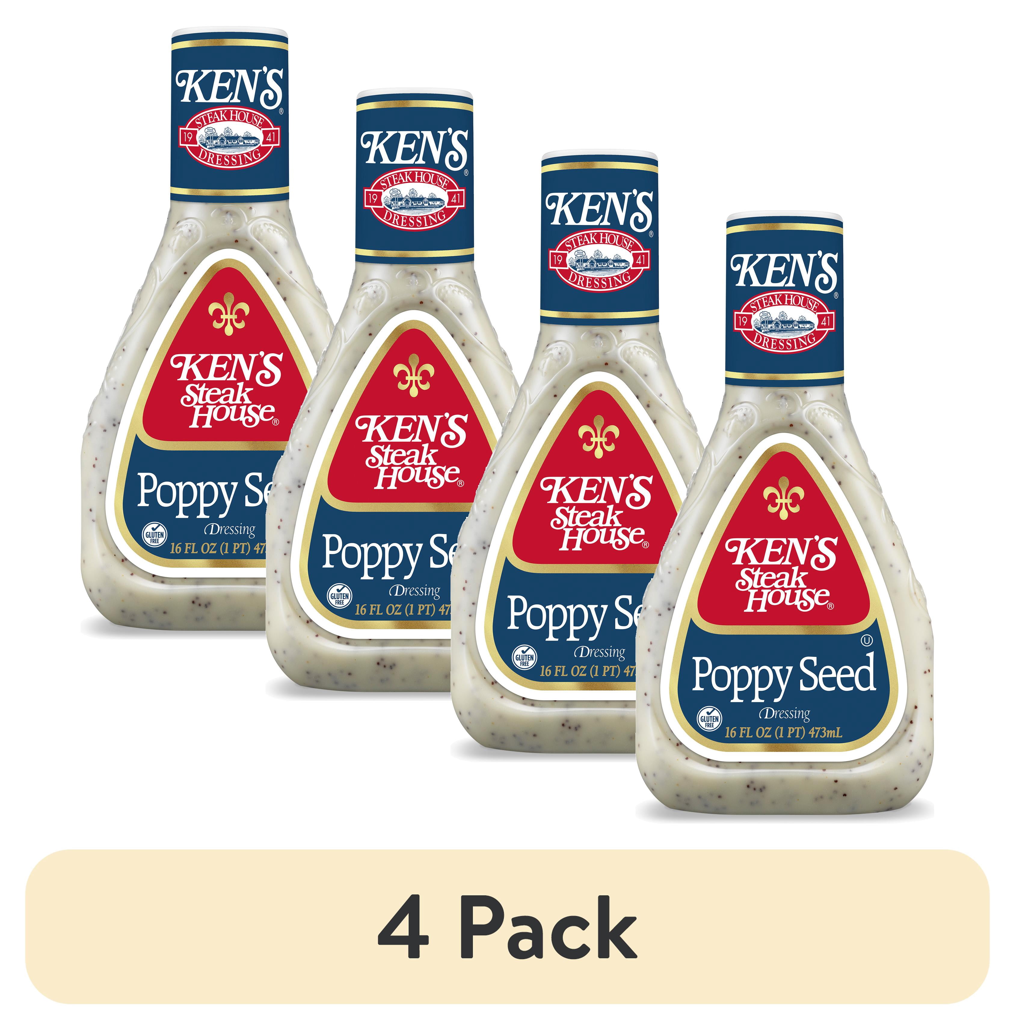 (4 pack) Ken's Steak House® Poppy Seed Salad Dressing 16 fl oz ...