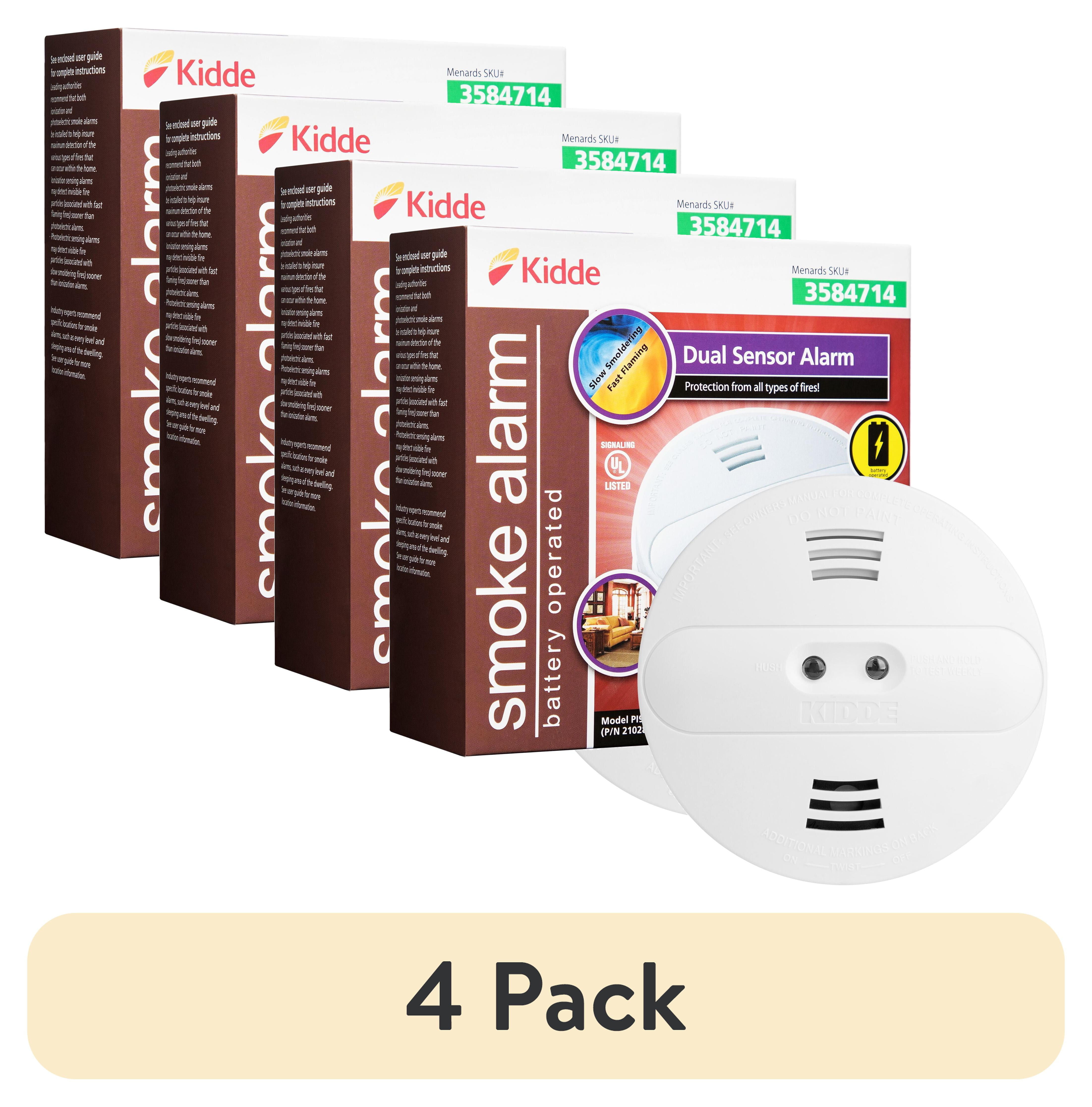 (4 pack) Kidde Dual Sensor Smoke Alarm, 85 Decibels, KIDDE - Walmart.com
