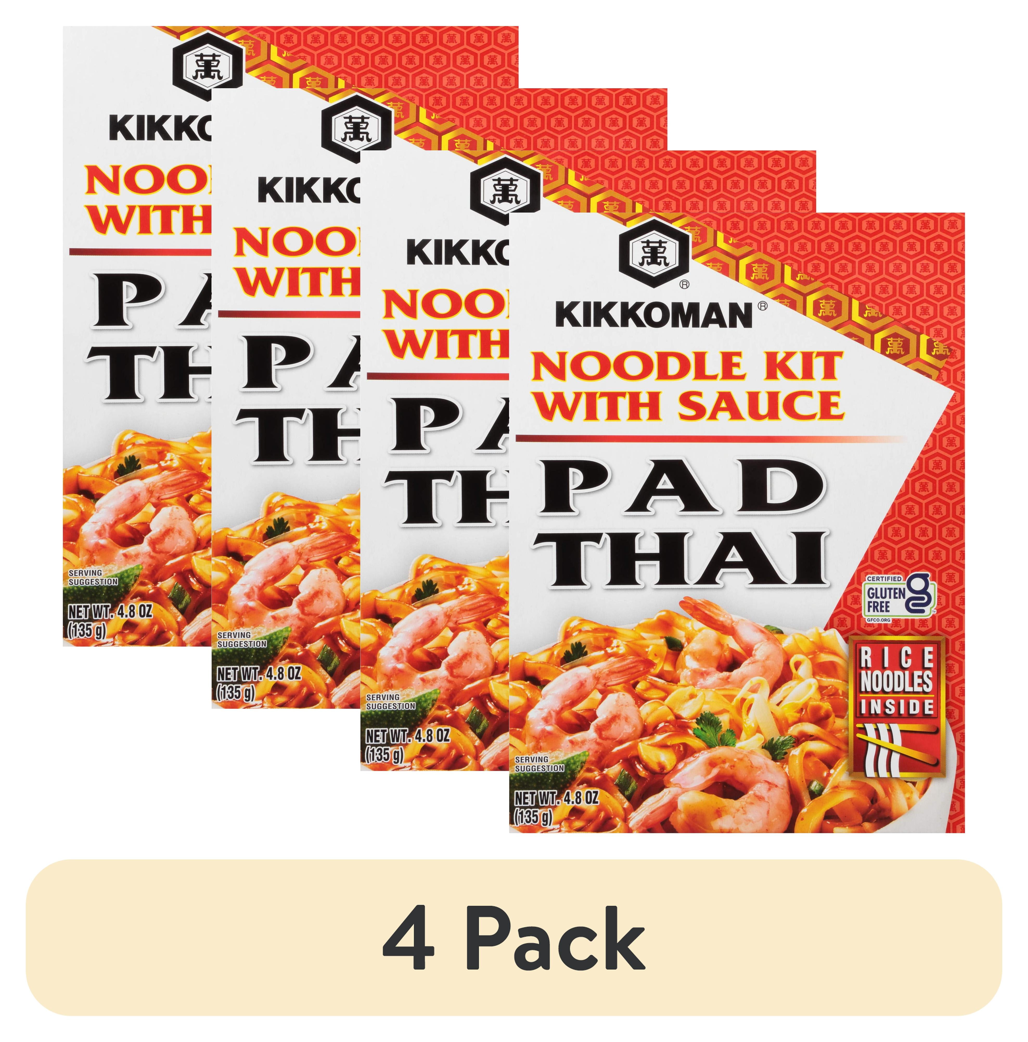 (4 pack) Kikkoman Noodle Kit with Sauce Pad Thai, 4.8 oz - Walmart.com