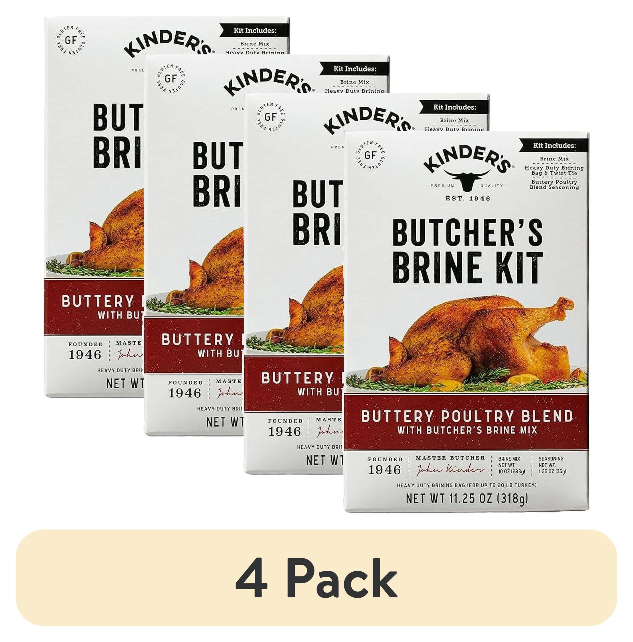 (4 pack) Kinder's Butcher’s Turkey Brine Kit (Free 2 Day Shipping ...