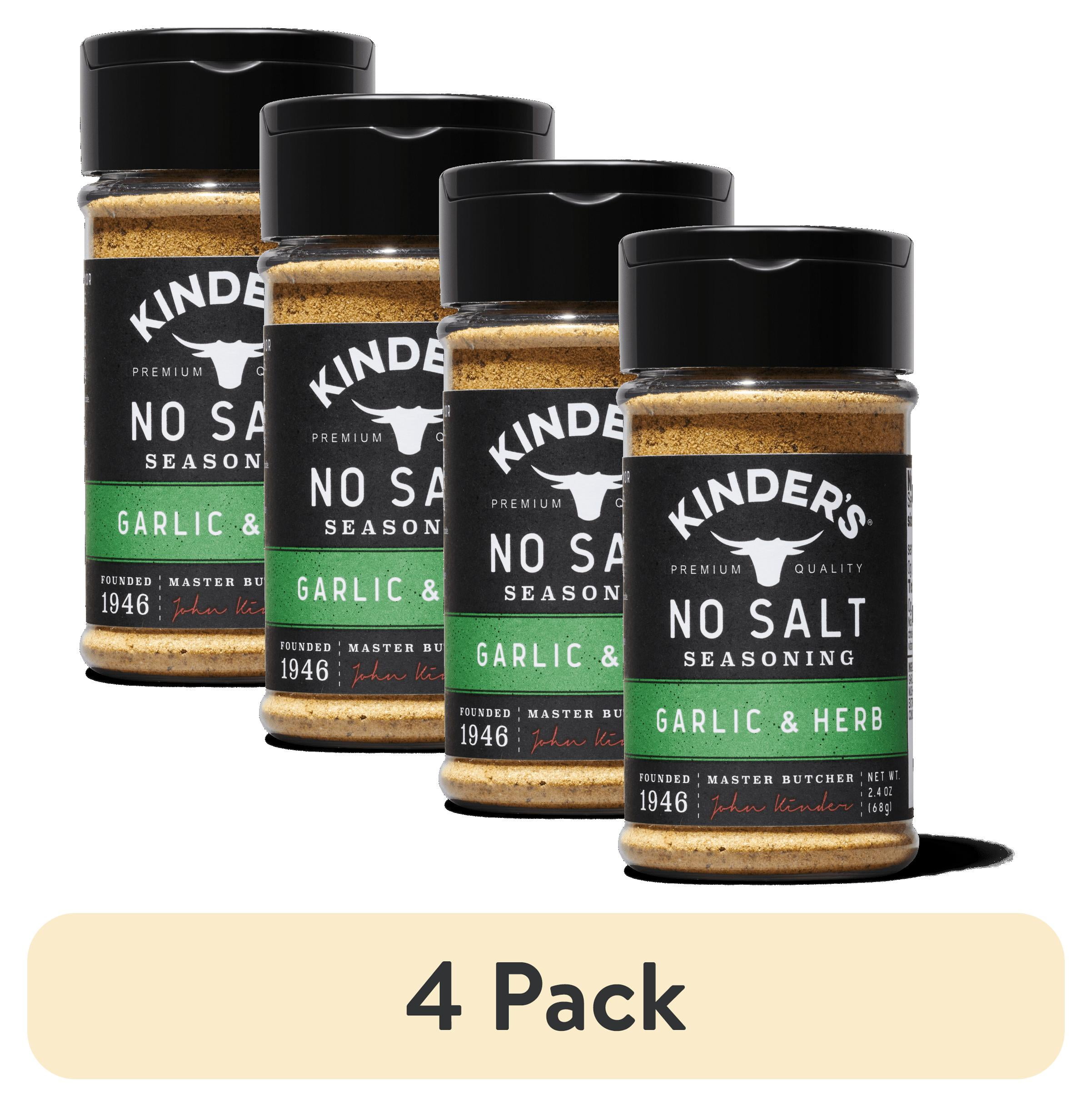 (4 pack) Kinder's Garlic and Herb No Salt Seasoning, 2.4 oz - Walmart.com