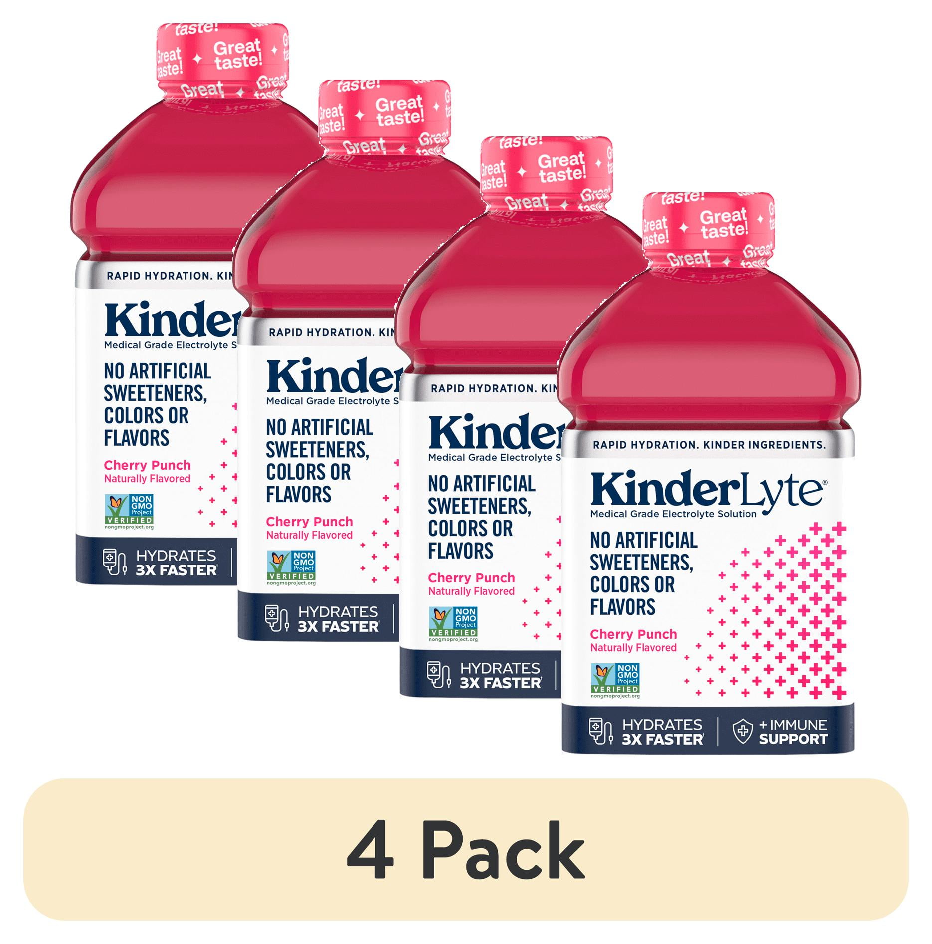 (4 pack) KinderLyte Natural Ready-to-Drink Electrolyte Solution Cherry ...