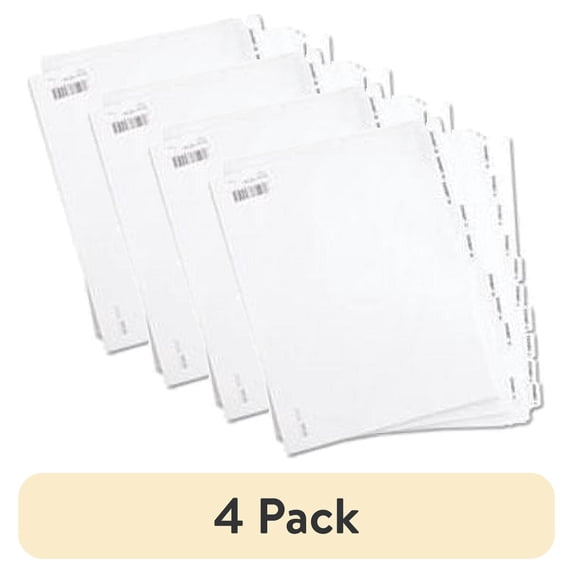 (4 pack) Kleer-Fax 80000 Series Side Tab Legal Index Divider Set ...