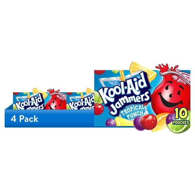 Kool-Aid Jammers Variety Pack - Tropical Punch, Grape, Cherry Flavored ...