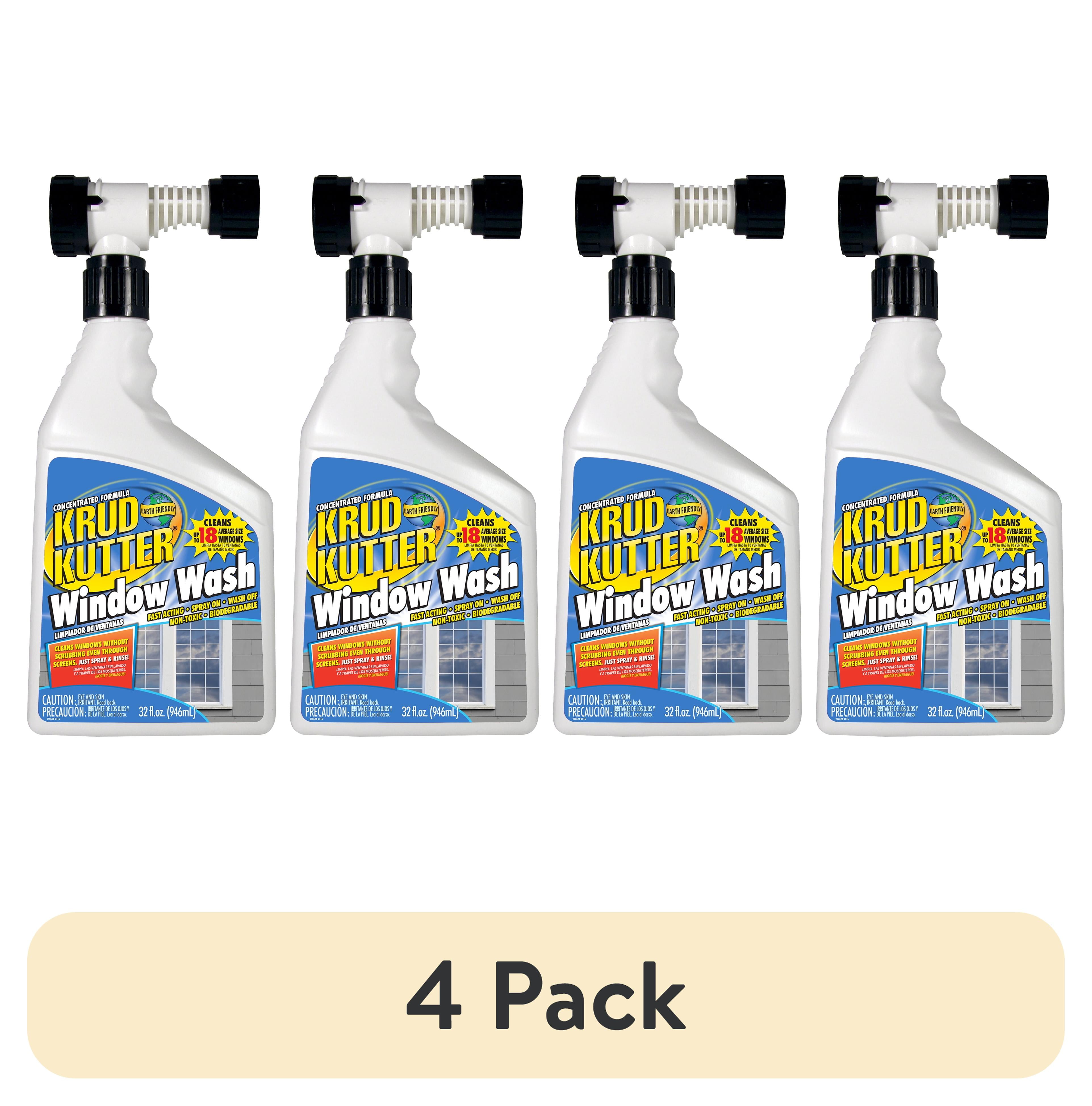 (4 pack) Krud Kutter Hose End Window Wash Cleaner Liquid Concentrate ...