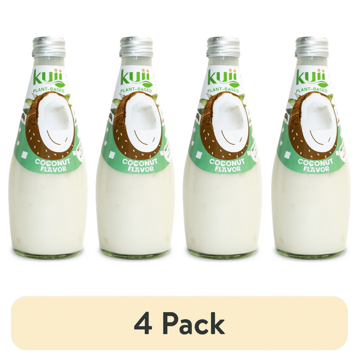 (4 pack) Kuii Drinks Coconut Milk with Nata de Coco, Original - No ...