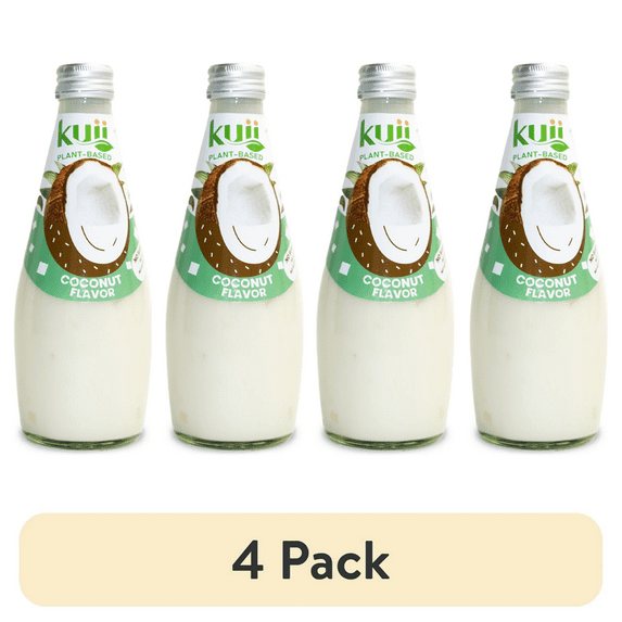 (4 pack) Kuii Drinks Coconut Milk with Nata de Coco, Original - No ...