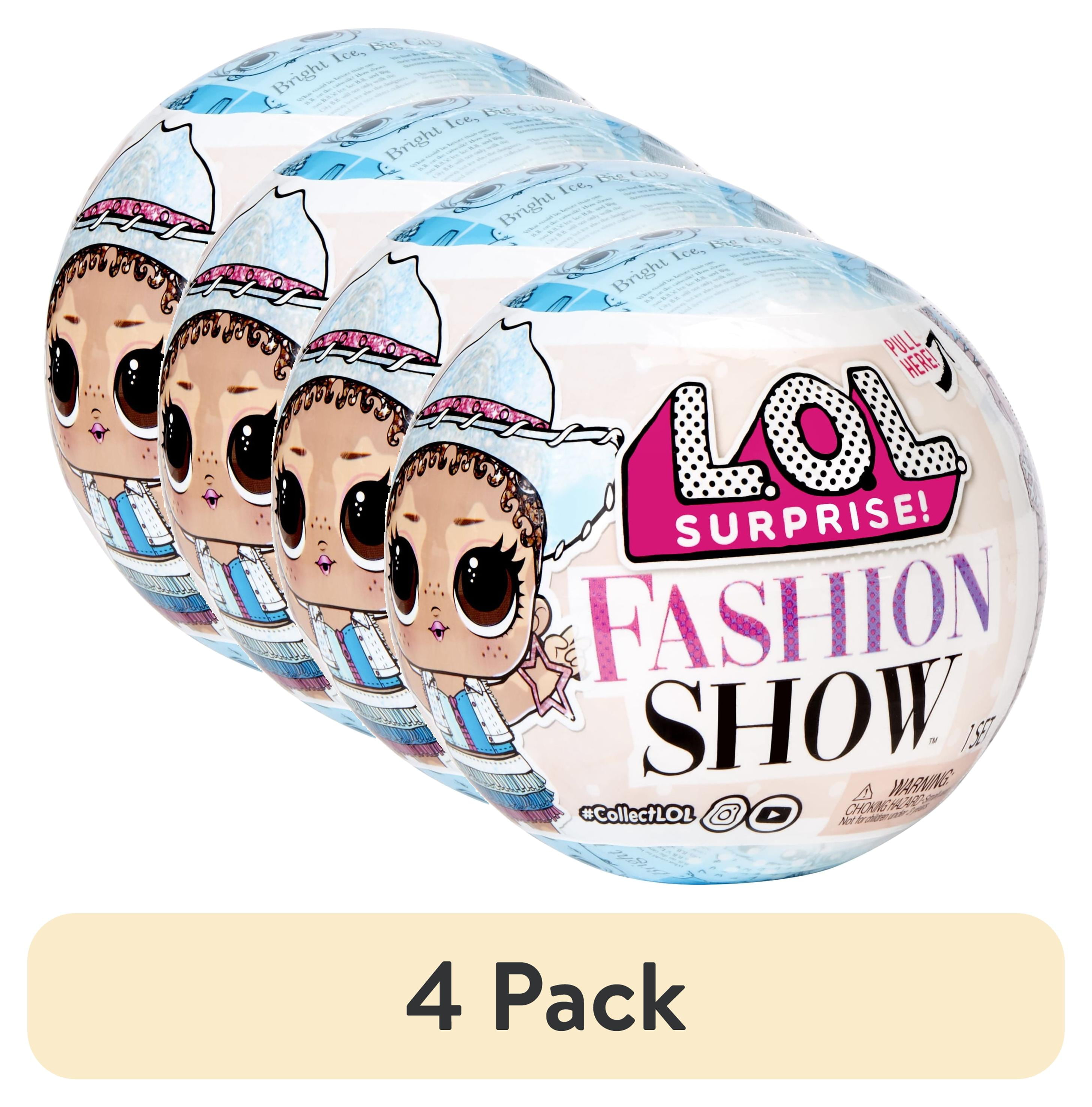 (4 pack) L.O.L. Surprise Fashion Show Dolls in Paper Ball with 8 ...