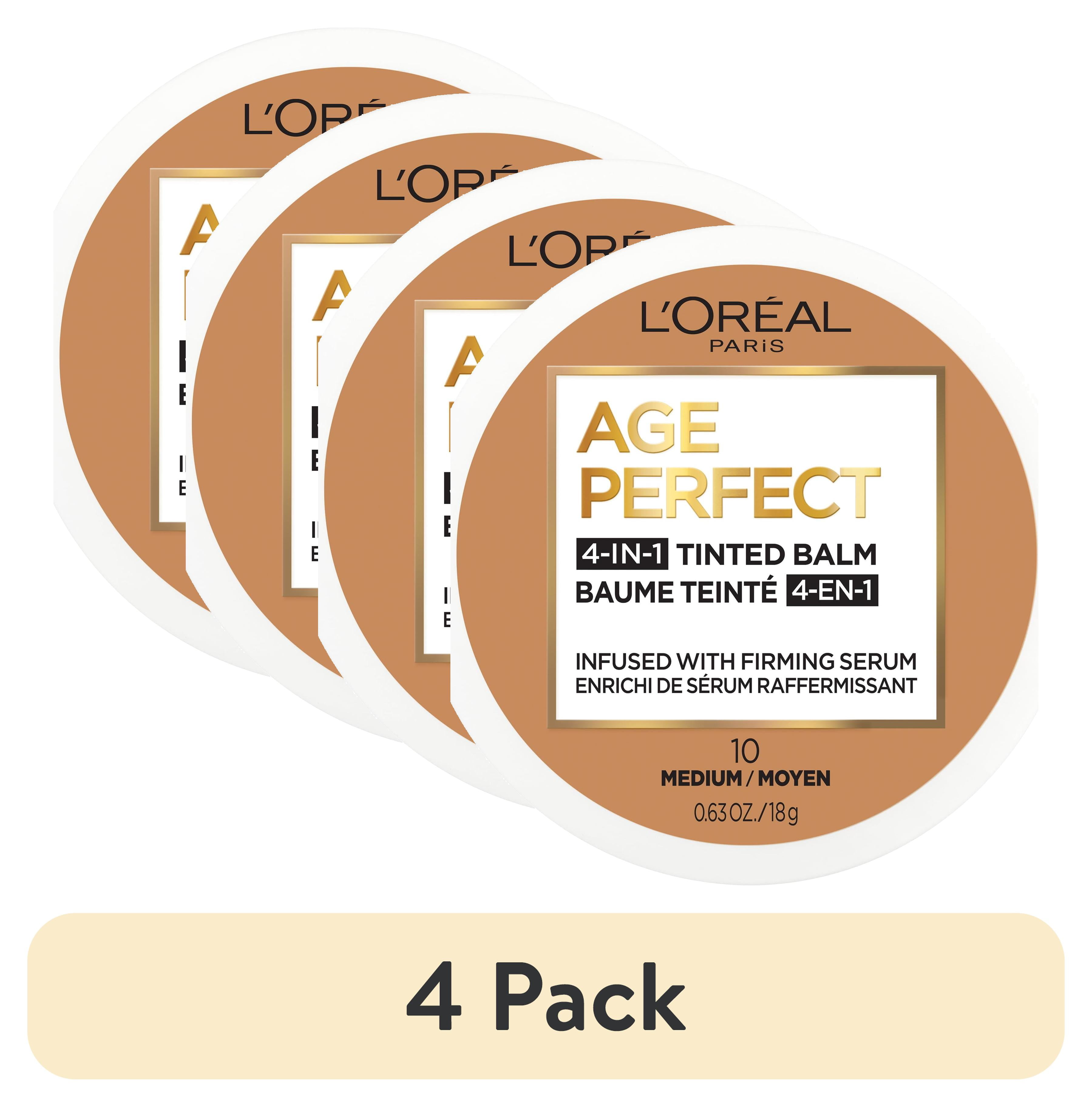 (4 pack) L'Oreal Paris Age Perfect Balm Foundation Makeup, M10 Medium ...