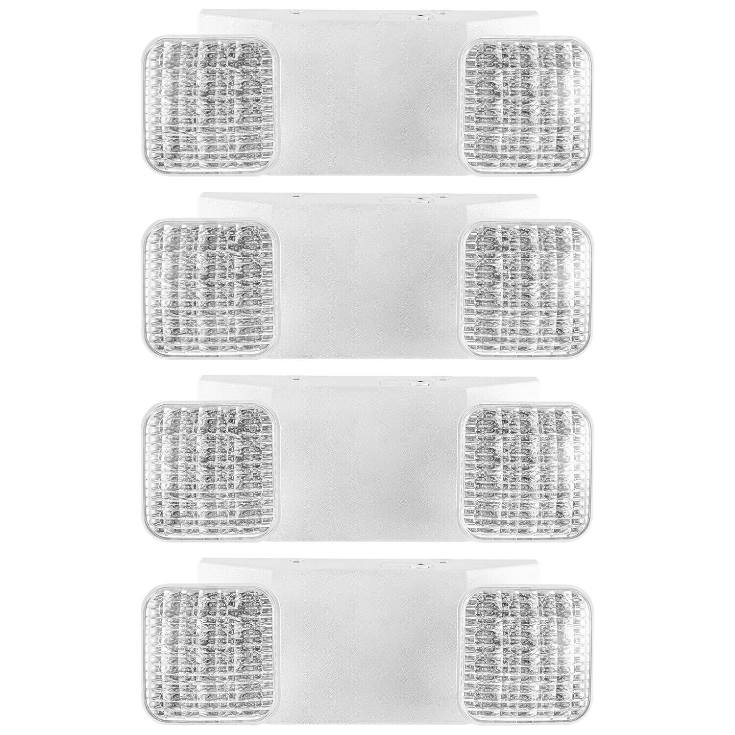 4 pack LED Emergency Lights , Exit Sign Light Adjustable Dual Head ...
